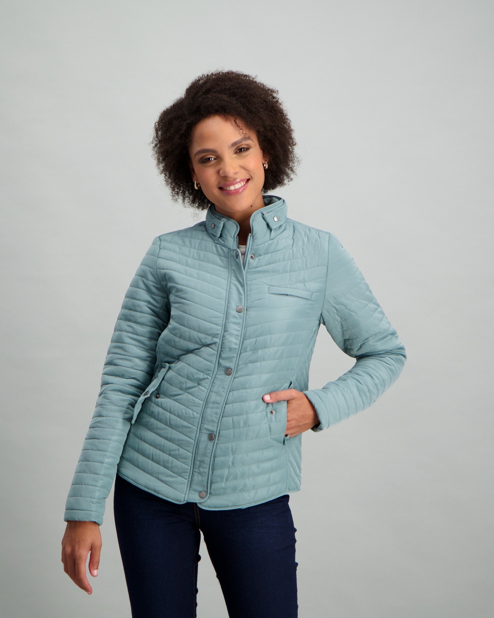 Ladies-Basic Puffer - Mint – Edgars
