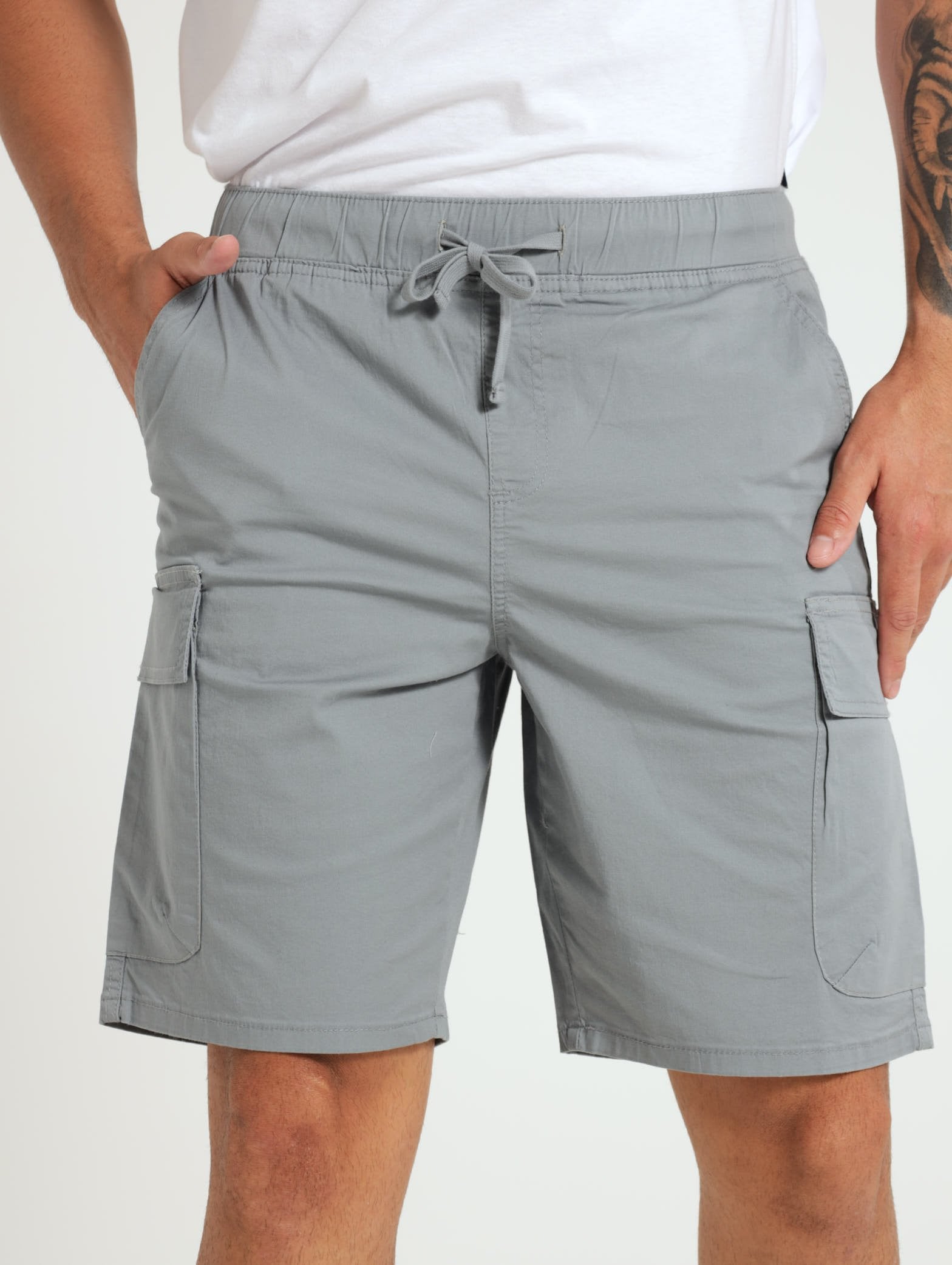 Basic Cargo Pull On Shorts - Grey – Edgars