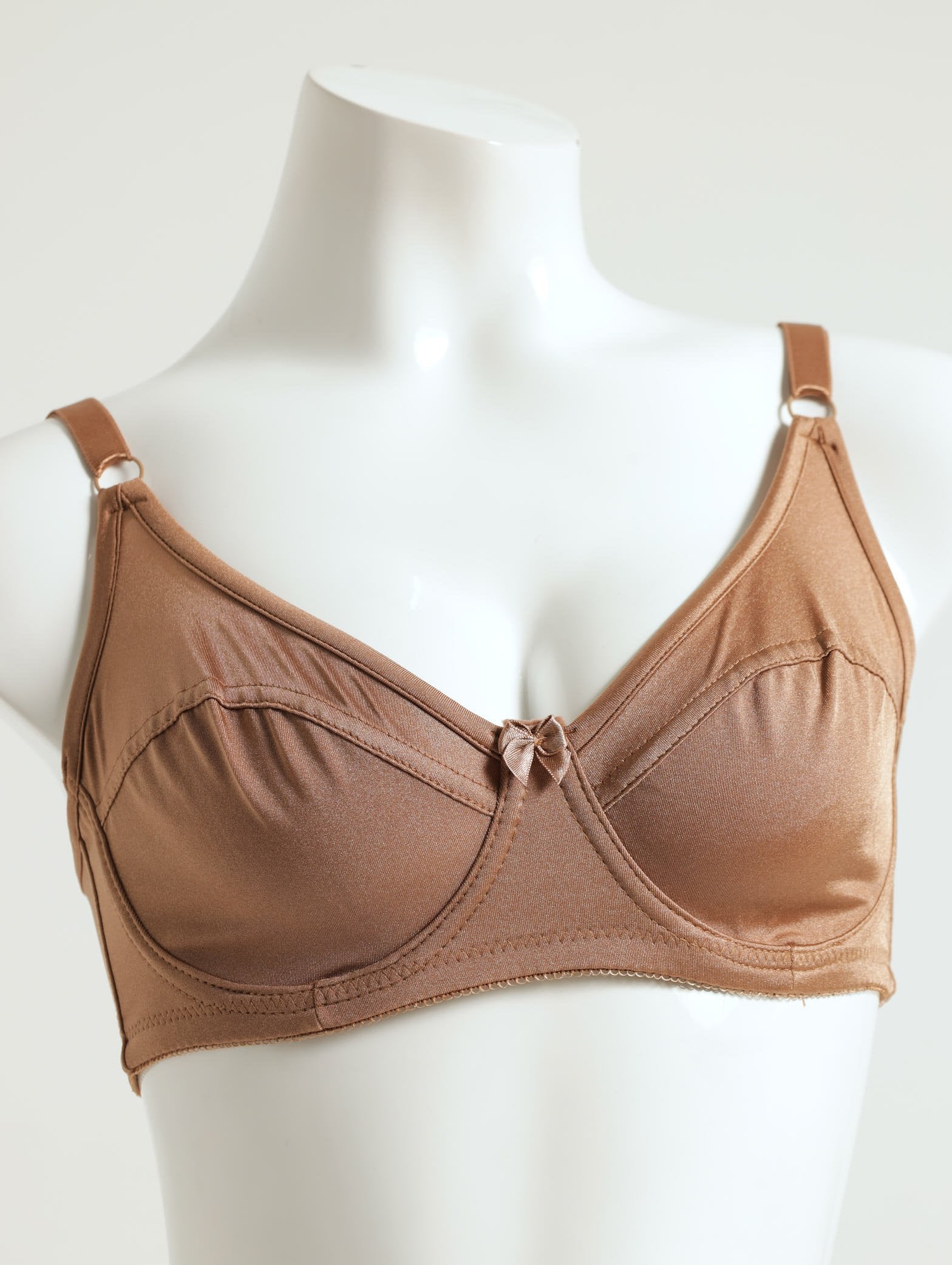 2 Pack Shiny Panel Cup Bra - White/Mocha – Edgars