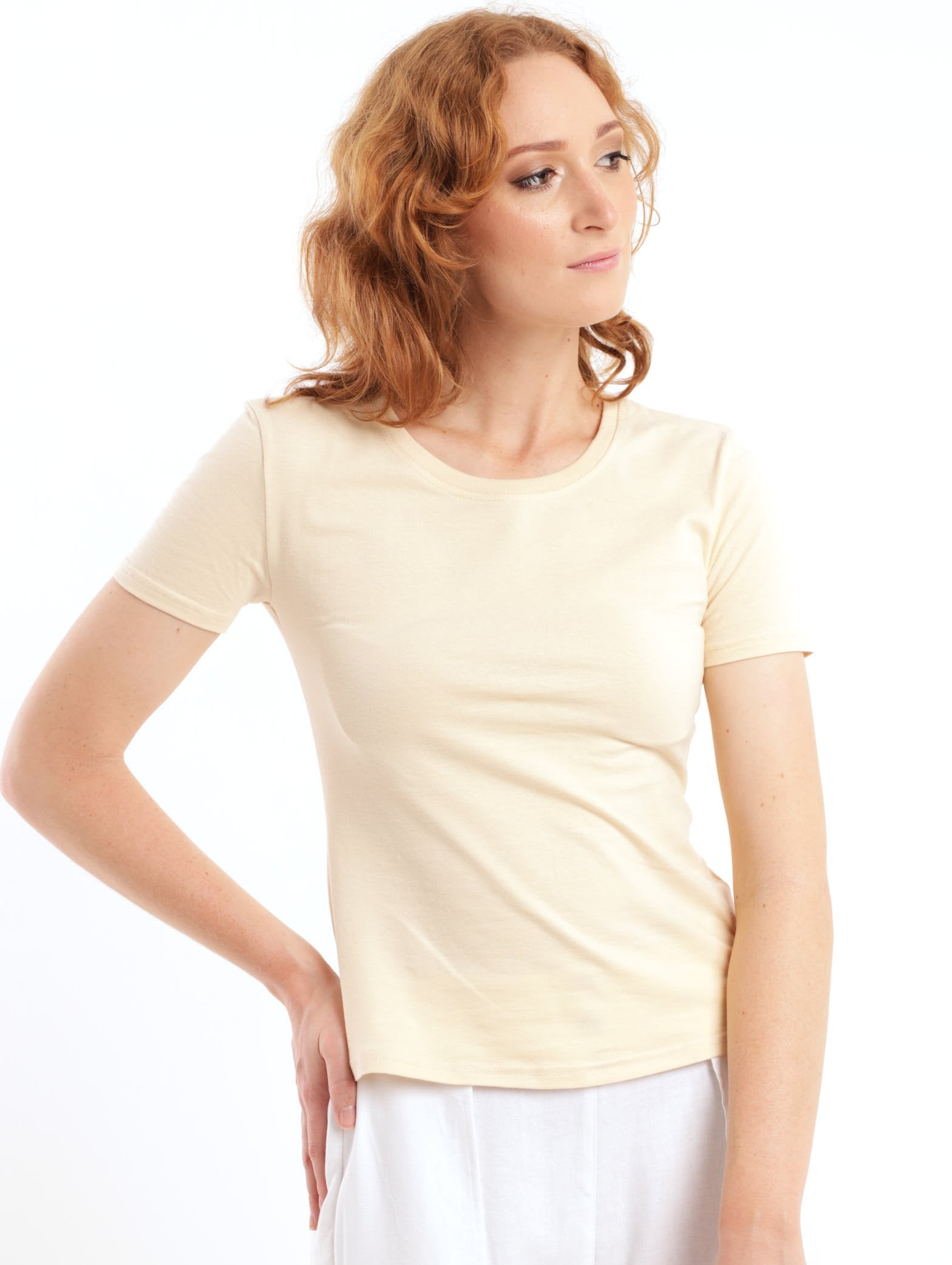 Ladies Cotton Lycra Tee - Stone – Edgars