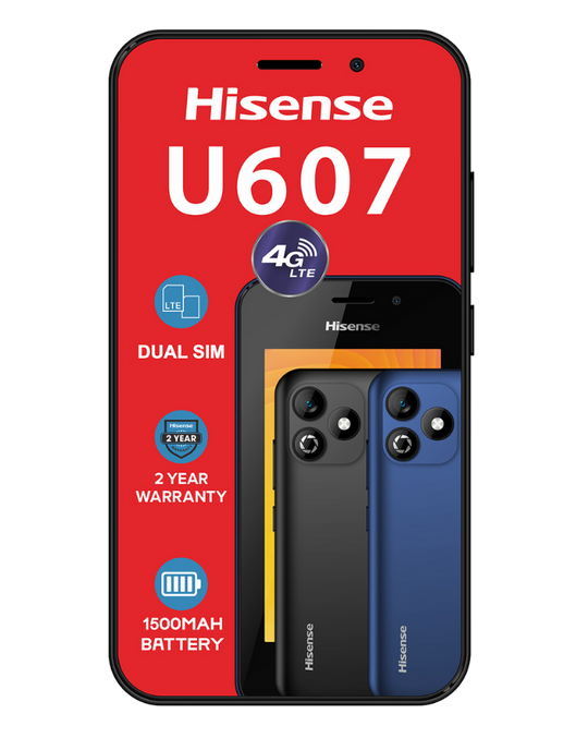 U607 8GB Dual Sim Black Cellphone NL – Edgars