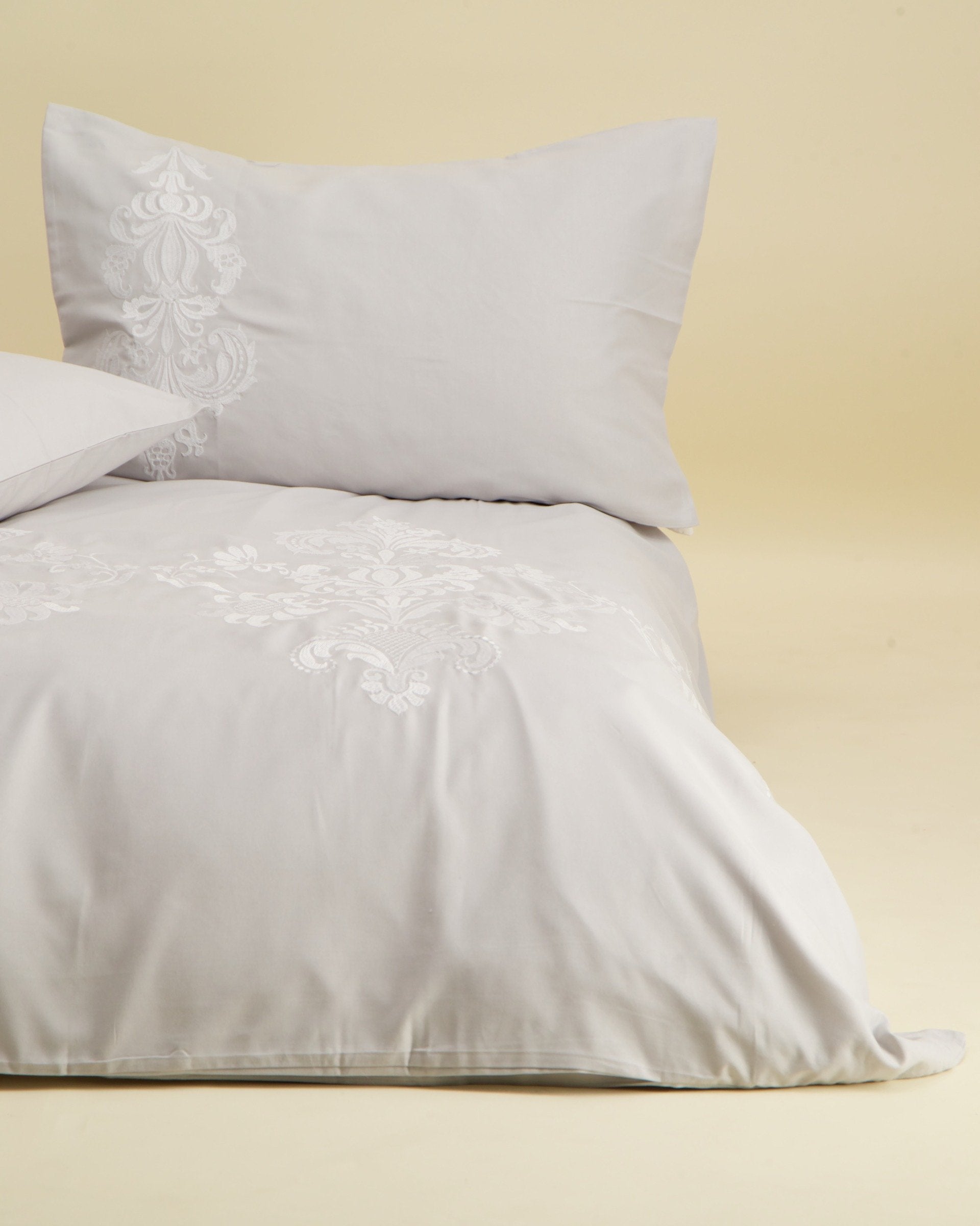 Filigree Embroidered Duvet Set - Grey – Edgars