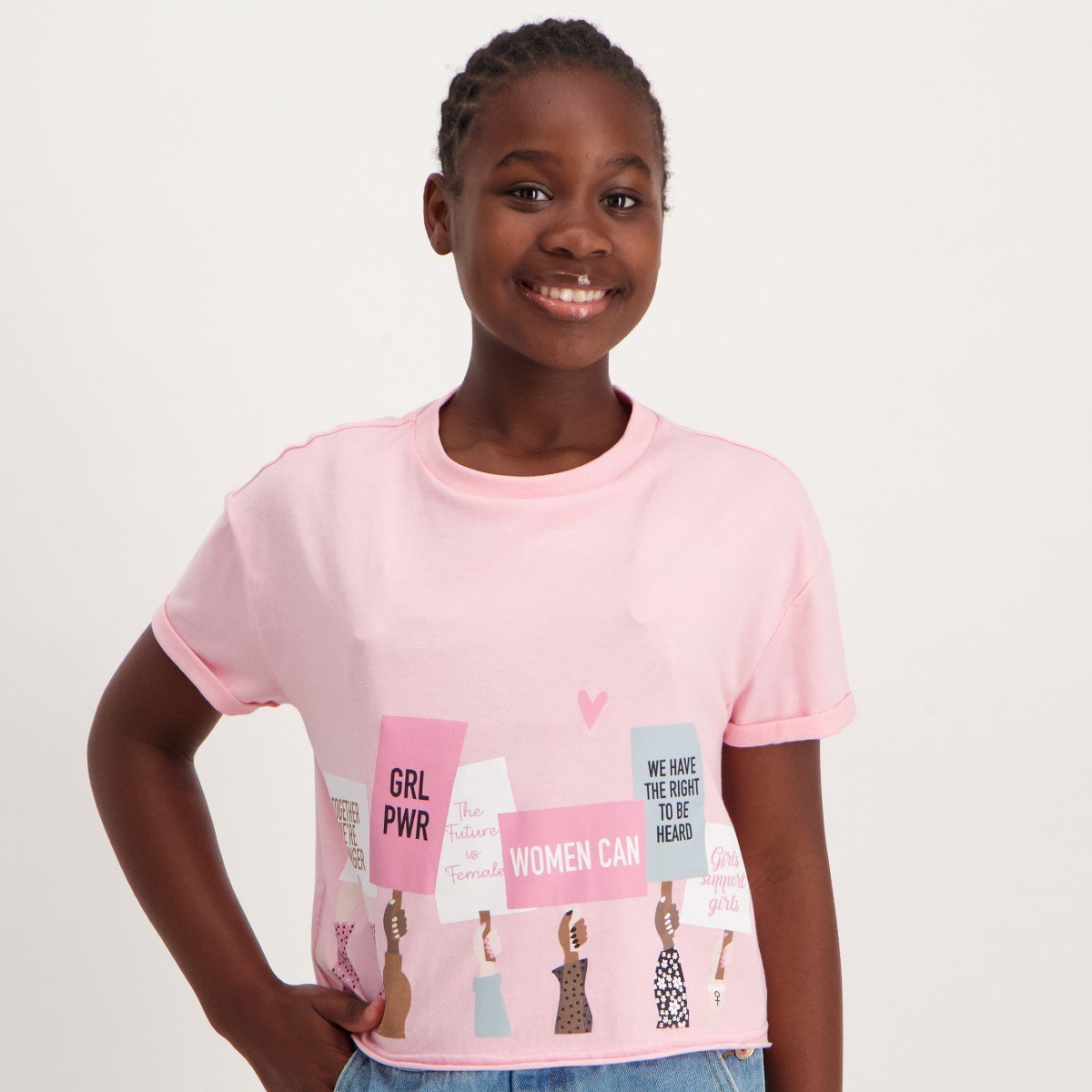 Girls Boxy T-Shirt - Candy Pink – Edgars