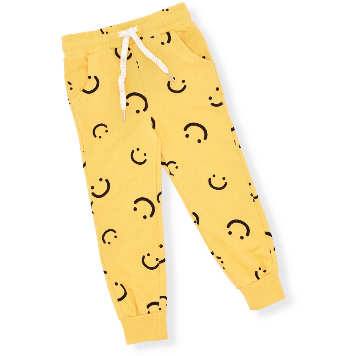Pre-Girls Smiley Face Printed Track Pant - Yellow – Edgars