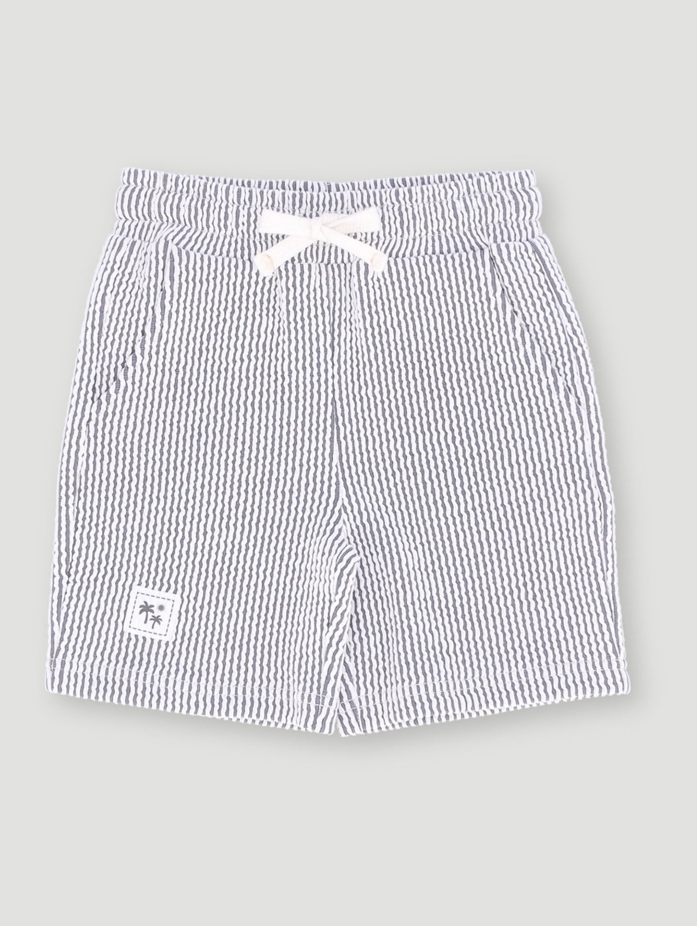 Pre-Boys Seersucker Texture Shorts - Dark Blue – Edgars