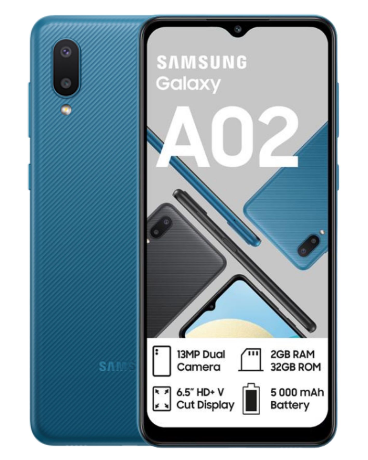 Galaxy A02 Cellphone- Blue – Edgars