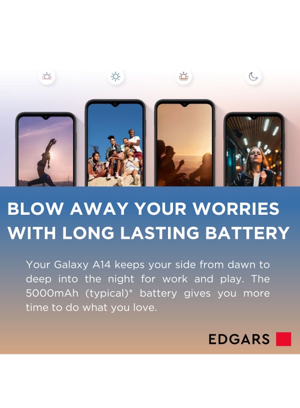 Galaxy A14 Dual Sim Black Cellphone – Edgars