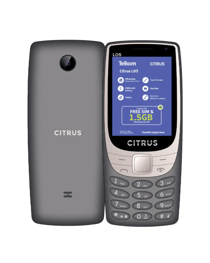 Citrus L05 Dual Sim Network Locked Cellphone - Grey – Edgars