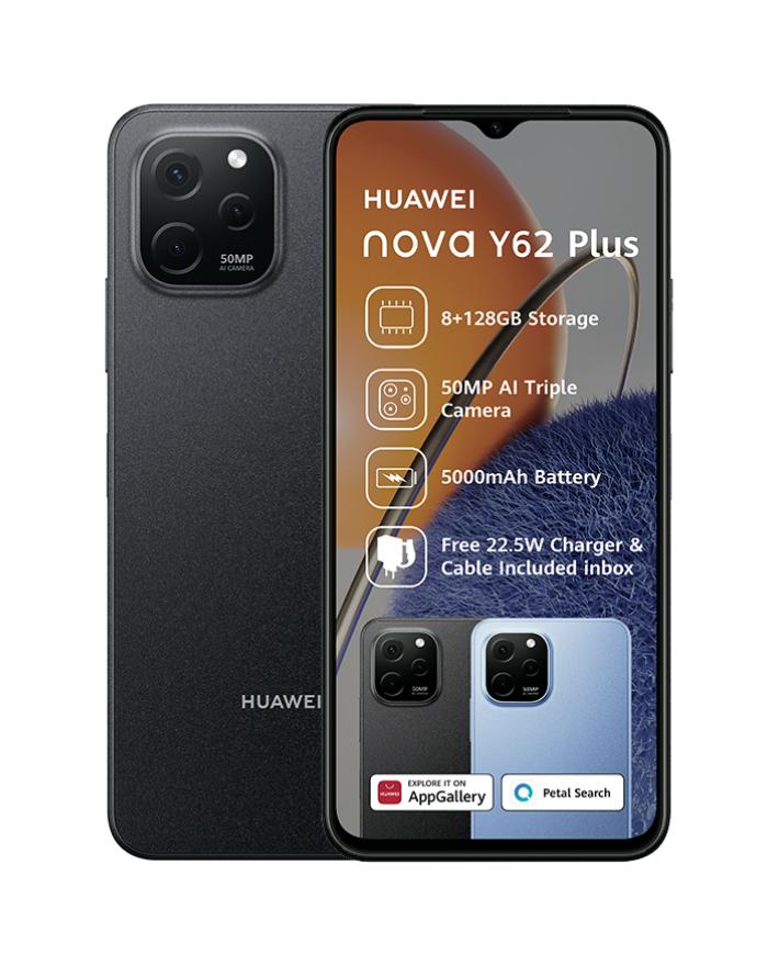 Nova Y62 Plus 8GB+128GB Dual Sim Cellphone - Black – Edgars