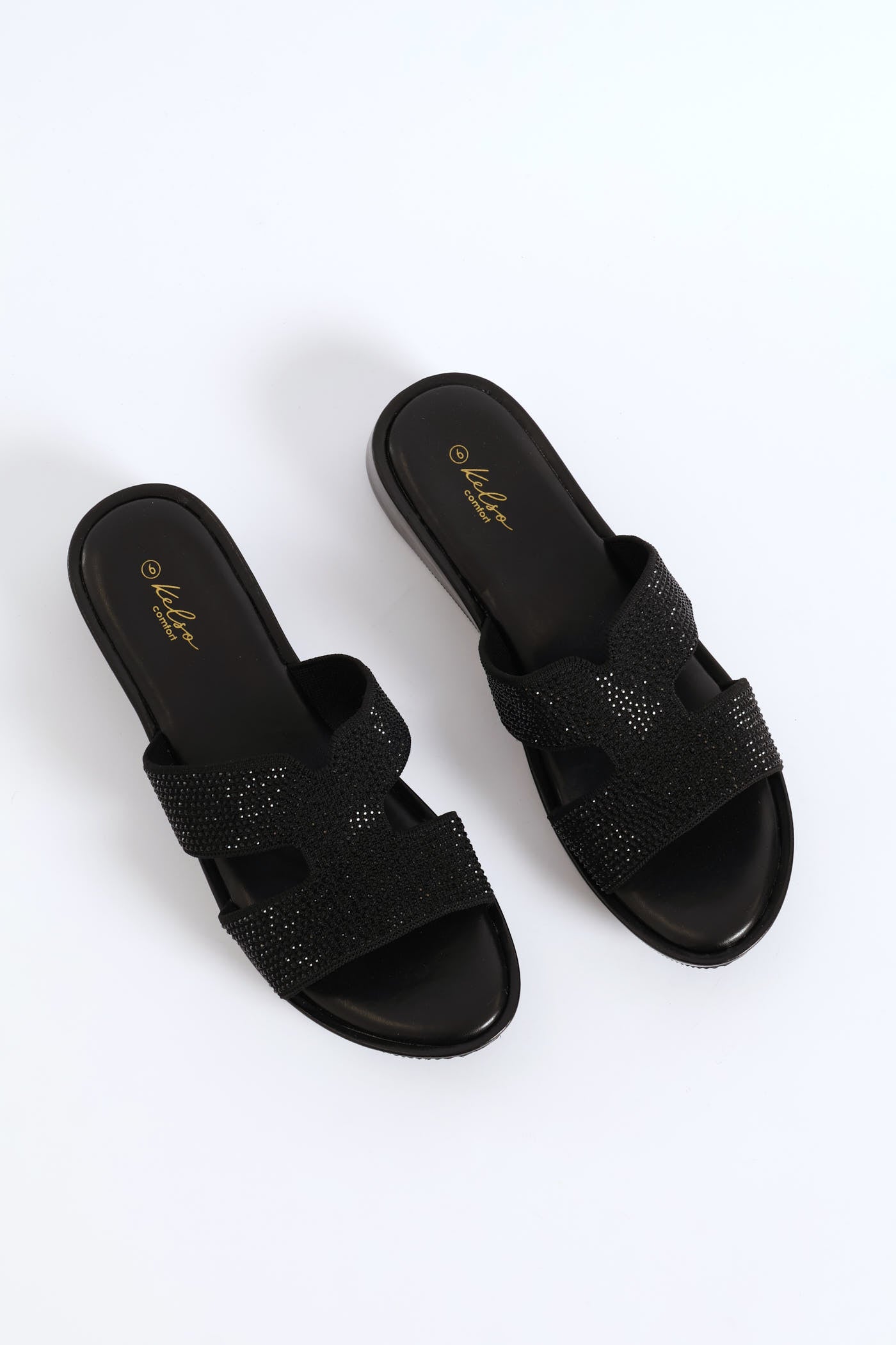 Ladies H-Mule Sandal On Comfort Outsole - Black – Edgars