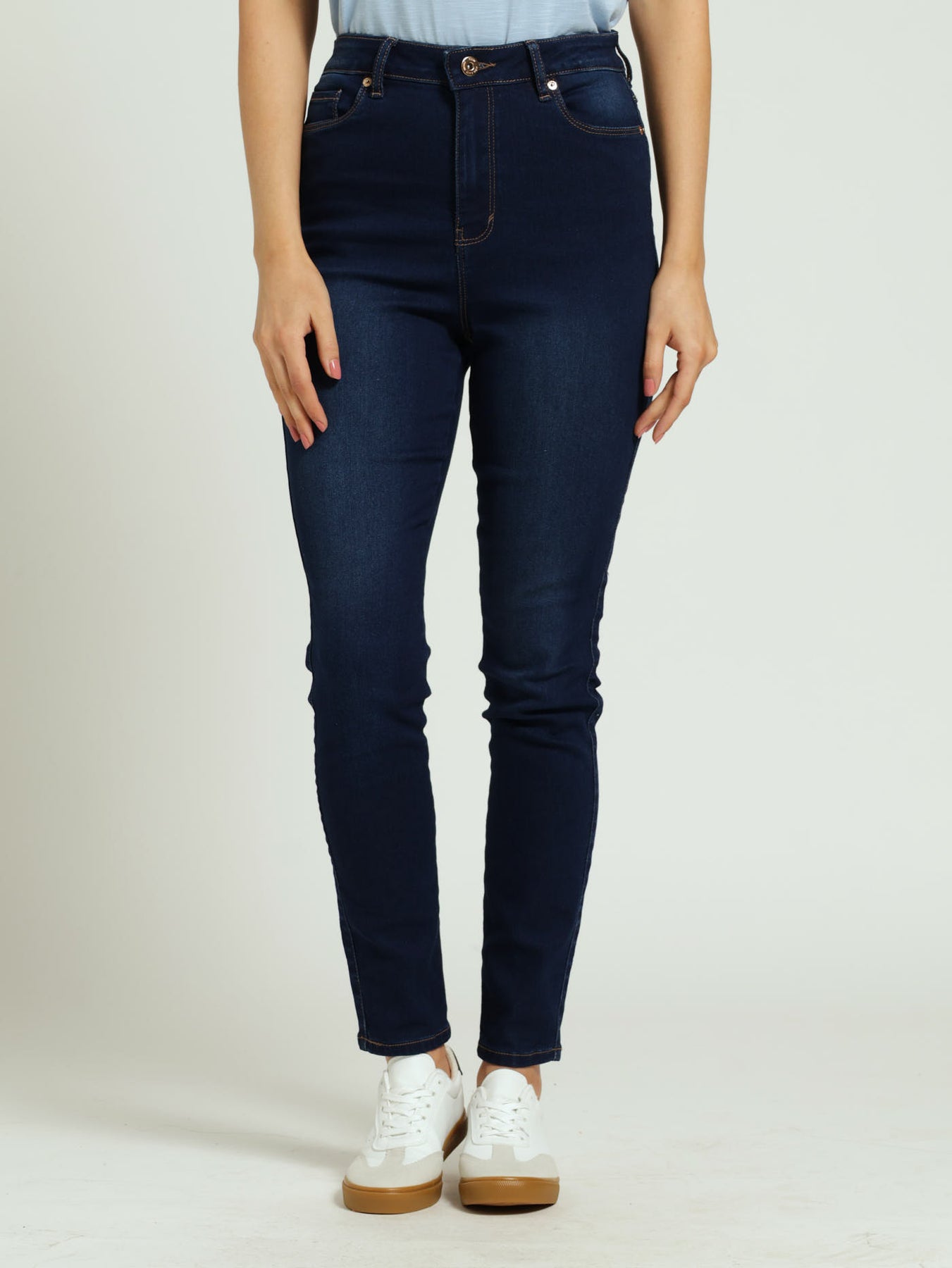 High Waist Skinny Denim Jean - Dark Wash Ink – Edgars