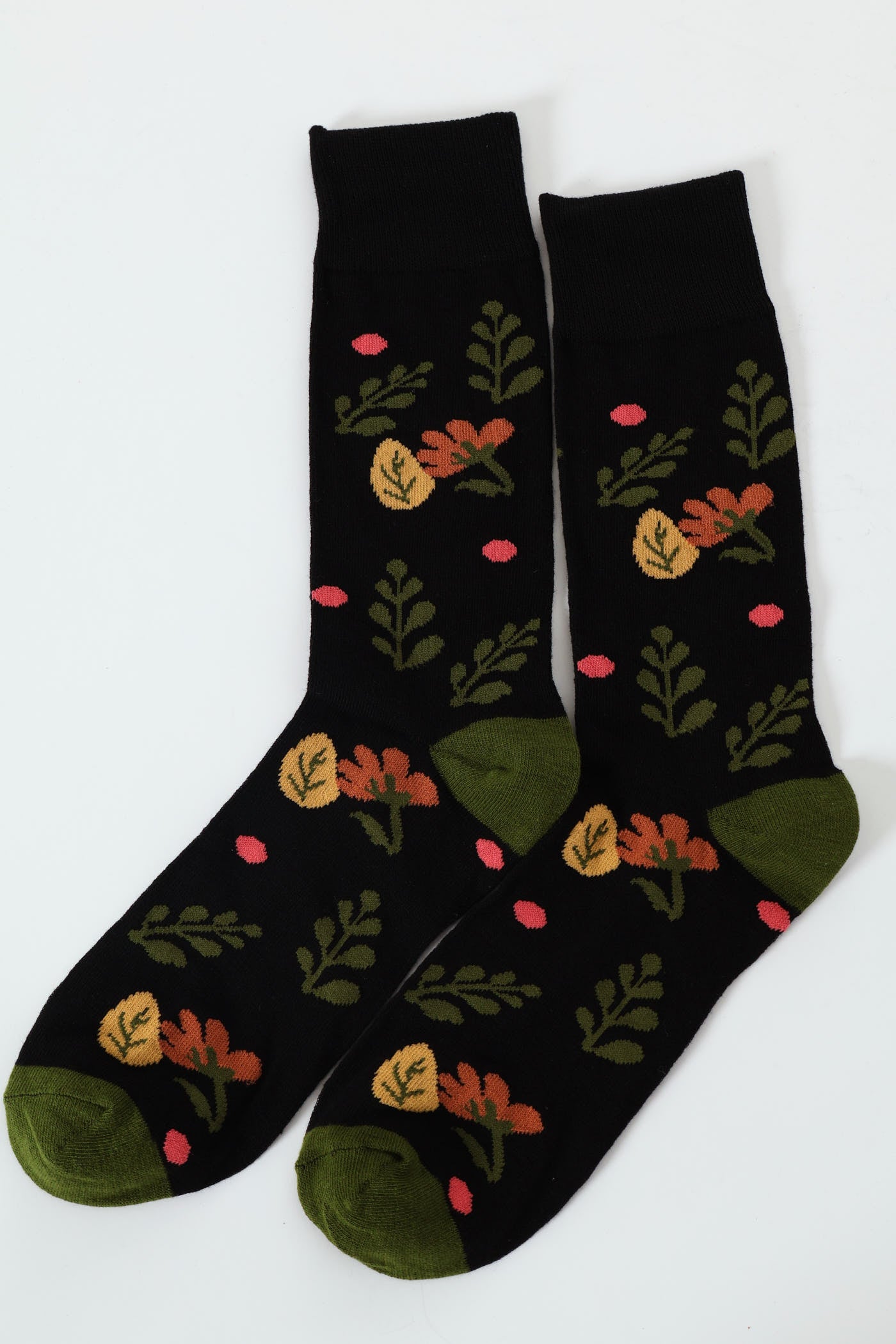 Mens Floral Happy Socks - Black – Edgars