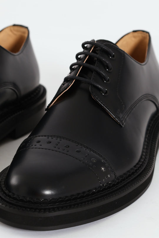 Mens Toe Cap Chunky Formal Shoe - Black – Edgars