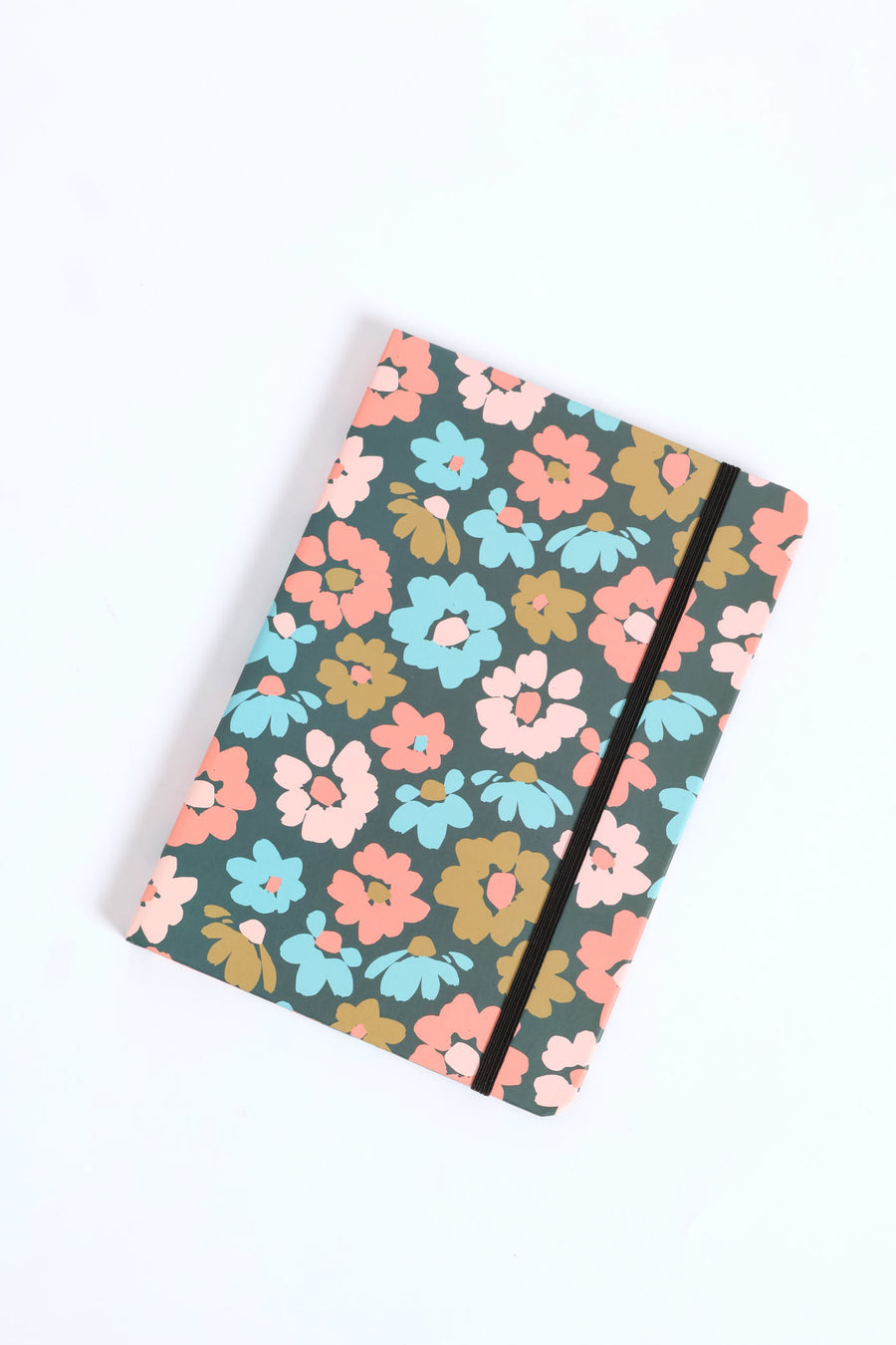 Ladies Floral Print 80 Page Notebook - Navy – Edgars