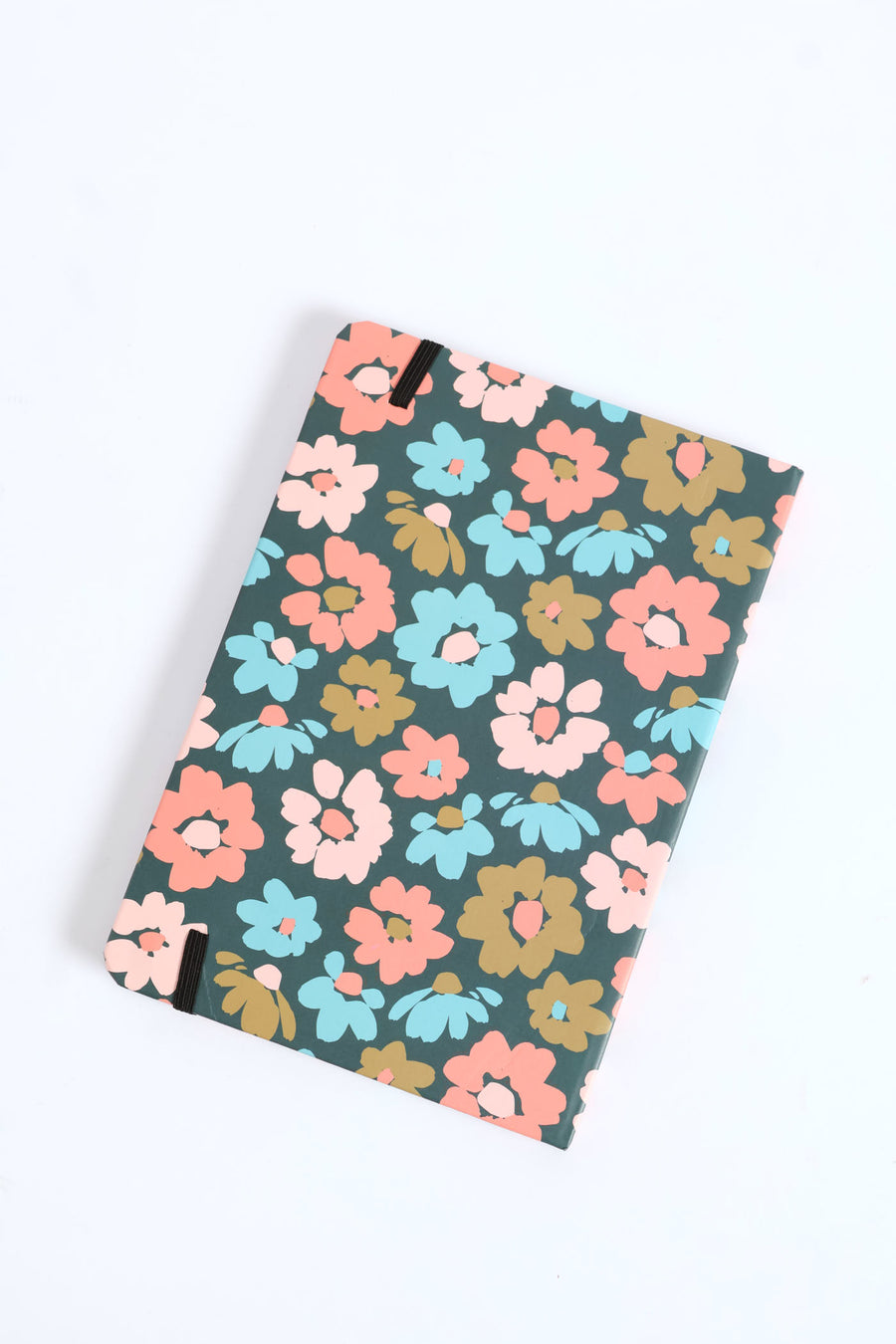 Ladies Floral Print 80 Page Notebook - Navy – Edgars