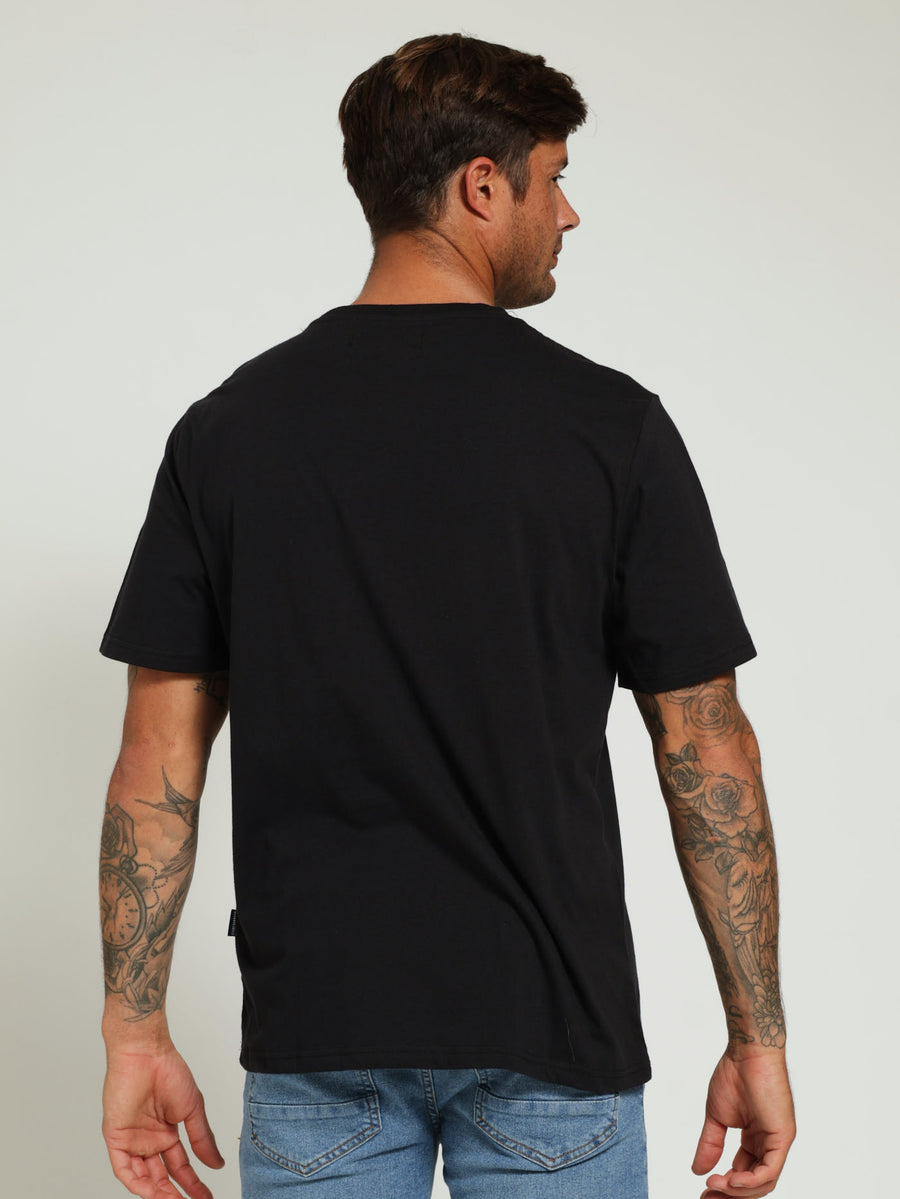 Mens Basic Crew Neck Tee - Black – Edgars