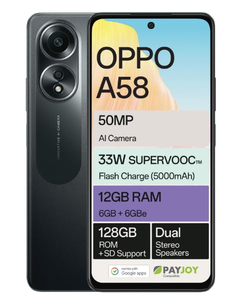 A58 128GB Dual Sim Black Cellphone – Edgars