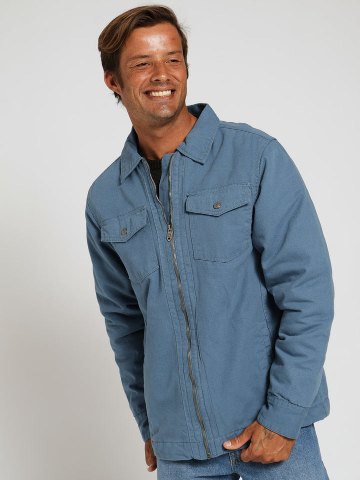 Cotton Canvas Jacket - Blue – Edgars