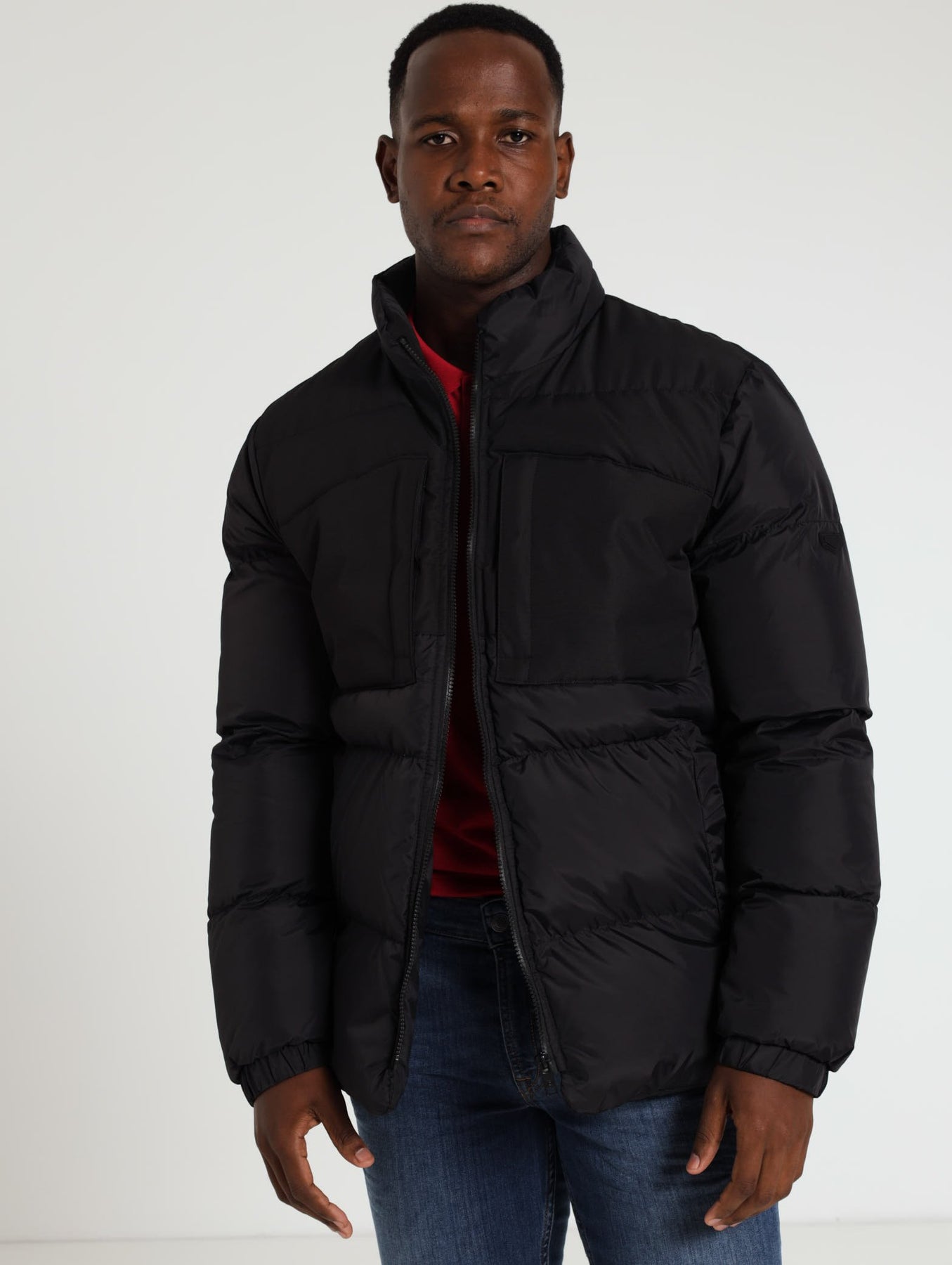 Mens Puffer Jacket - Black – Edgars