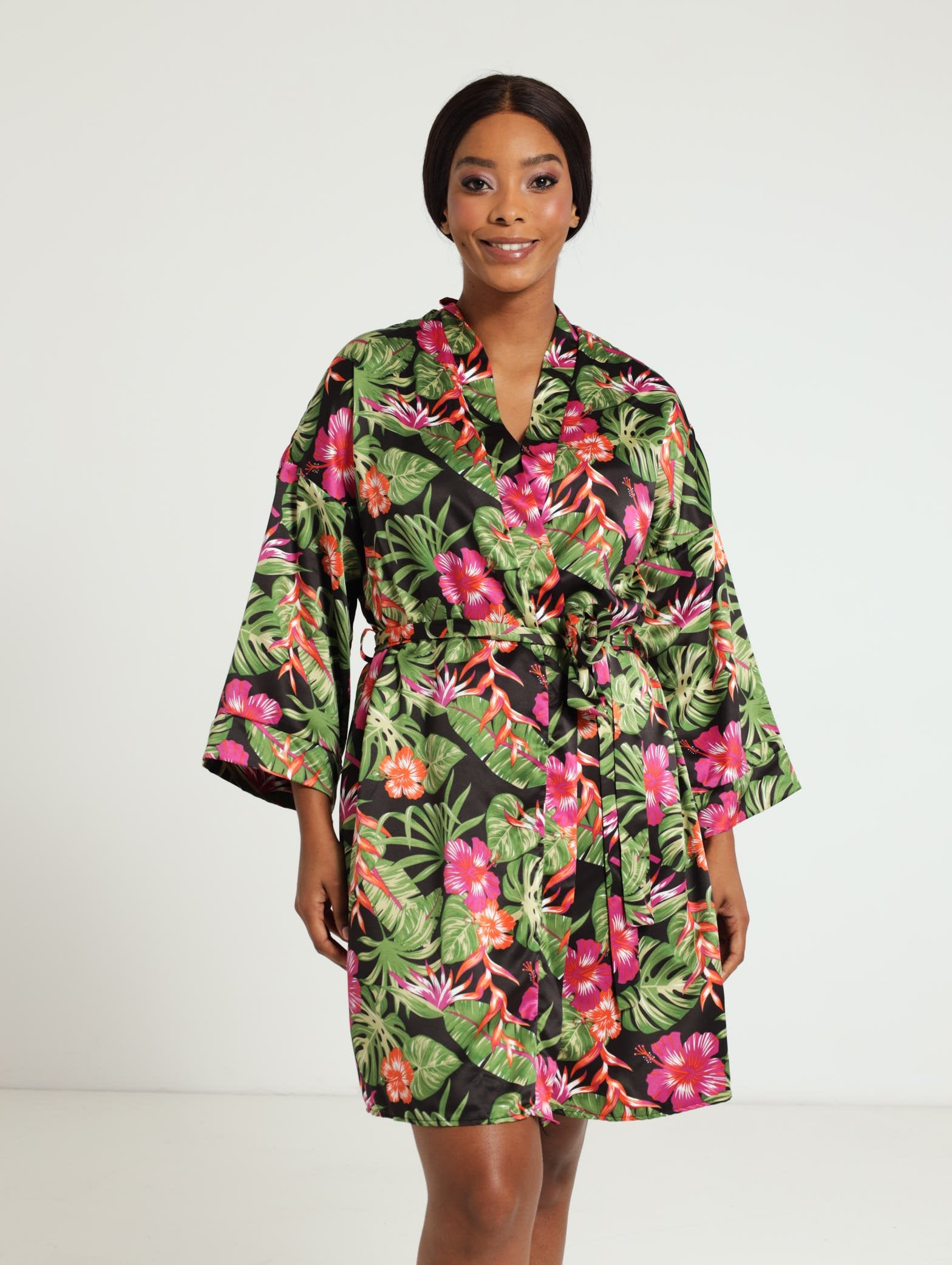 Satin Gown & Chemise - Teal – Edgars