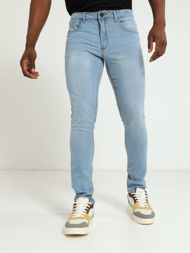 Mens Super Skinny Basic Denim Jean - Light Blue – Edgars
