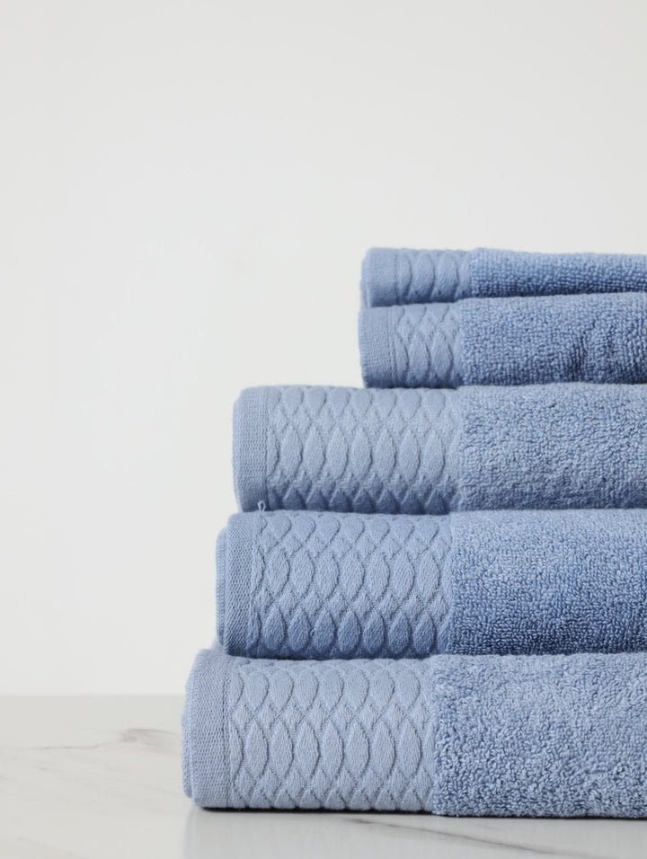 480gsm Micro Cotton Towels - Mid Denim – Edgars