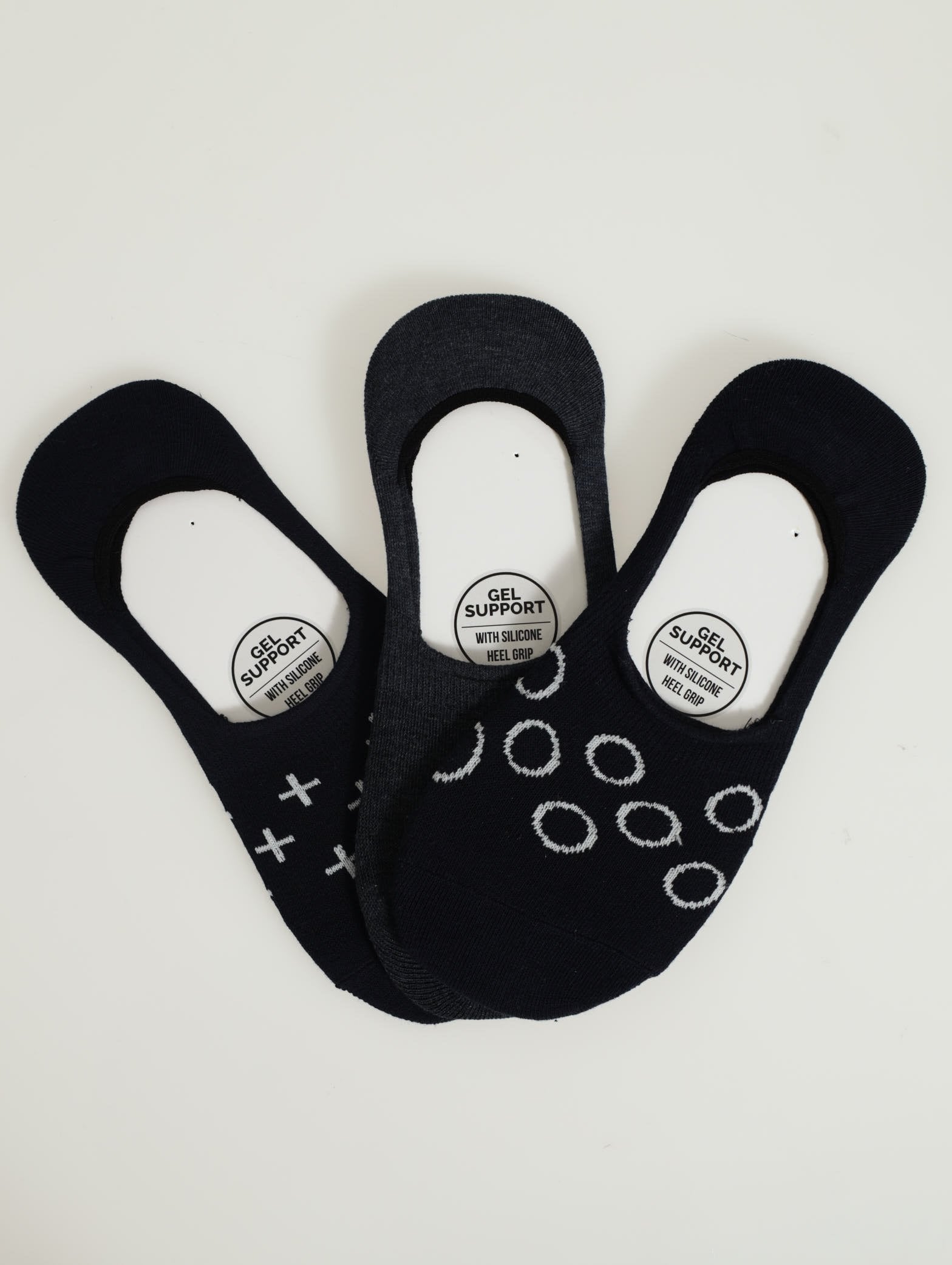 3 Pack Cross & Dots Fashion Secret Socks - Blue – Edgars