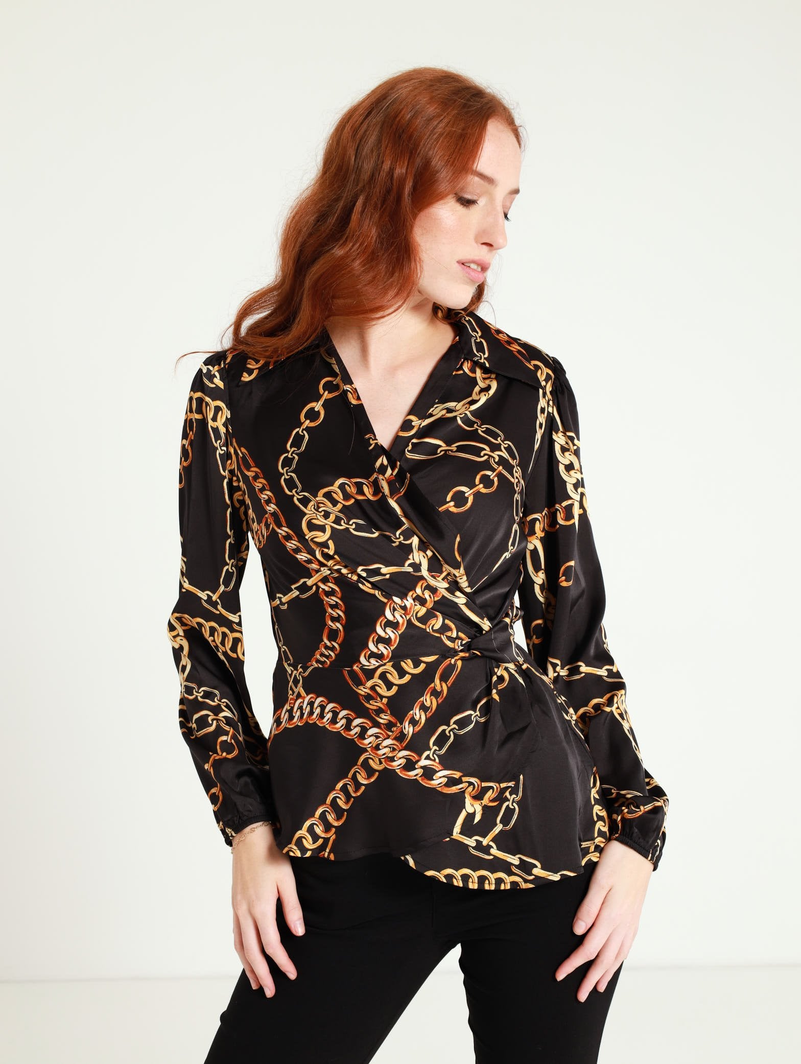 Chain Blouse - Black – Edgars