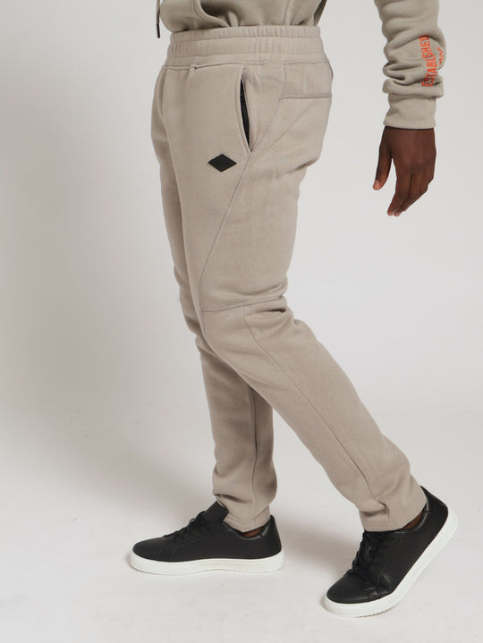 Chris Slanted Inset Panel Sweatpants - Stone – Edgars
