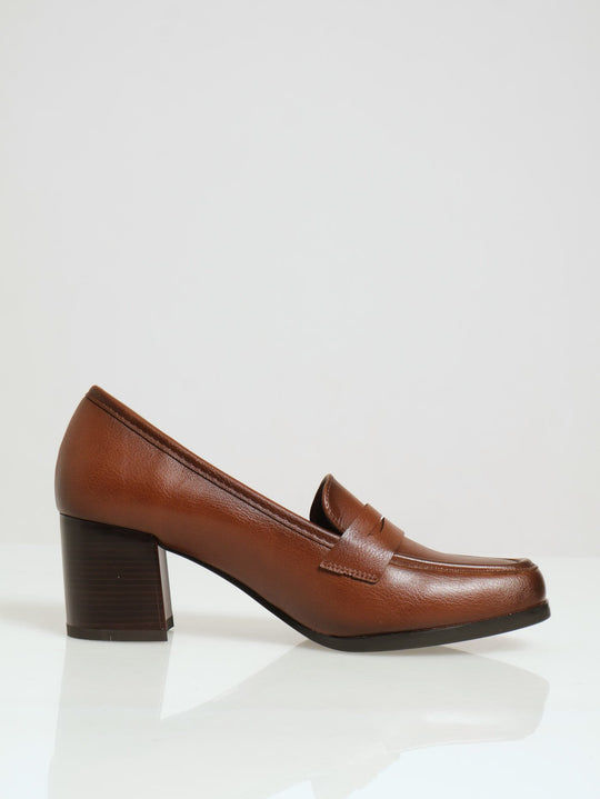 Ladies Soft Tayten Loafer Heel - Brown – Edgars