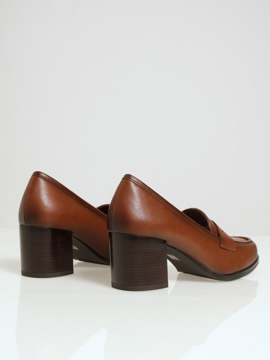 Ladies Soft Tayten Loafer Heel - Brown – Edgars