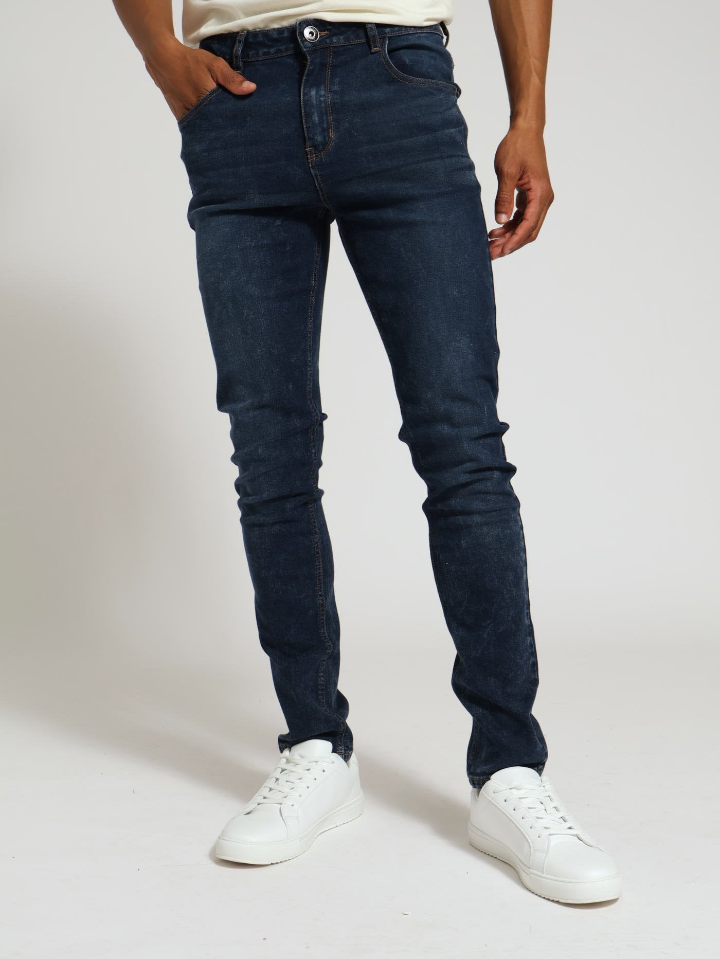 Skinny Basic Denim Jean - Dark Blue – Edgars