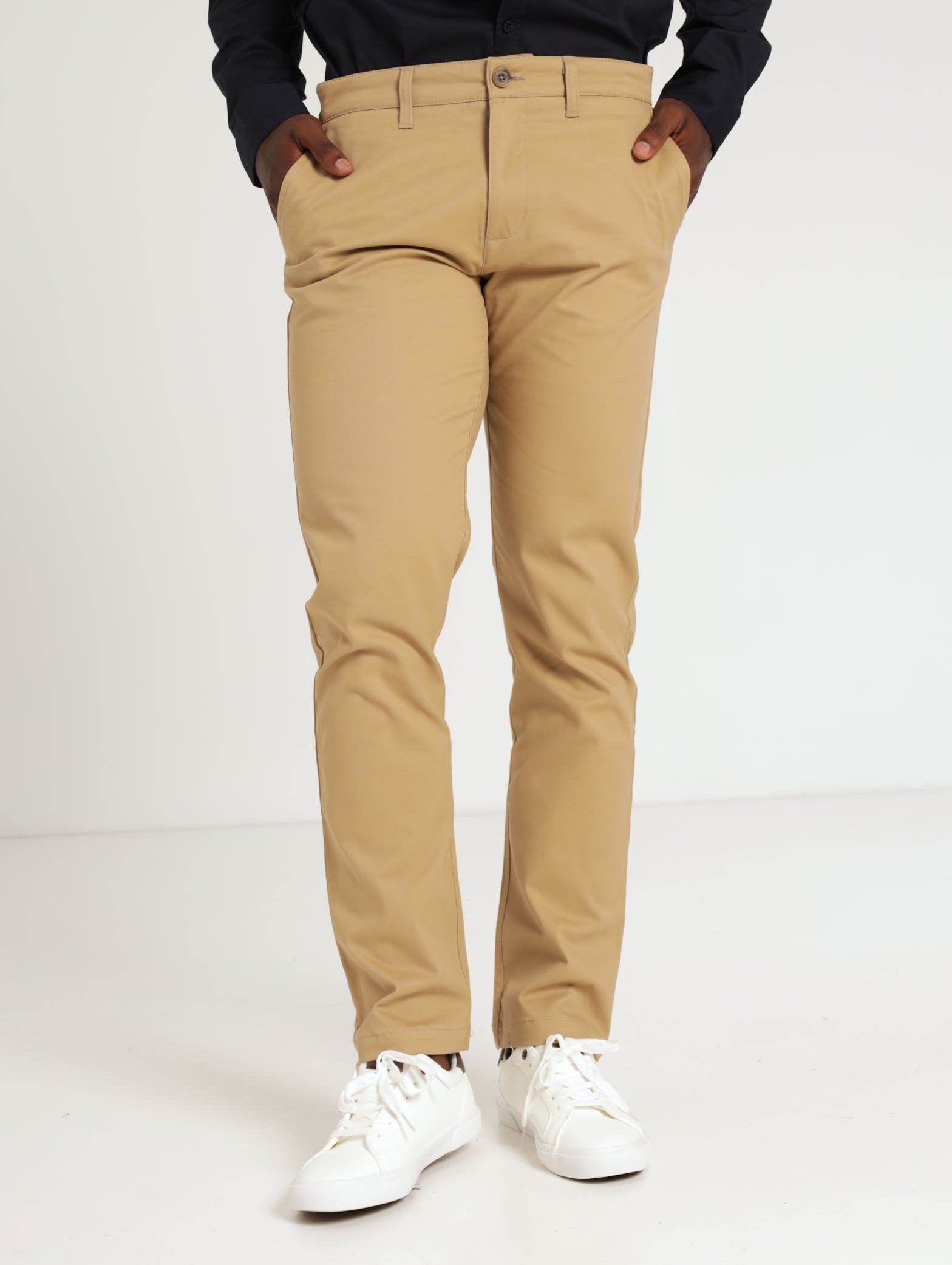 Men's Milan Straight Leg Chino Pants - Khaki – Edgars