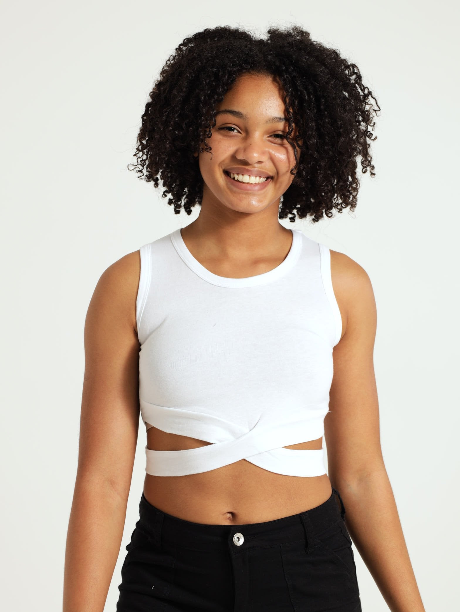 Girls Crossover Tee - White – Edgars