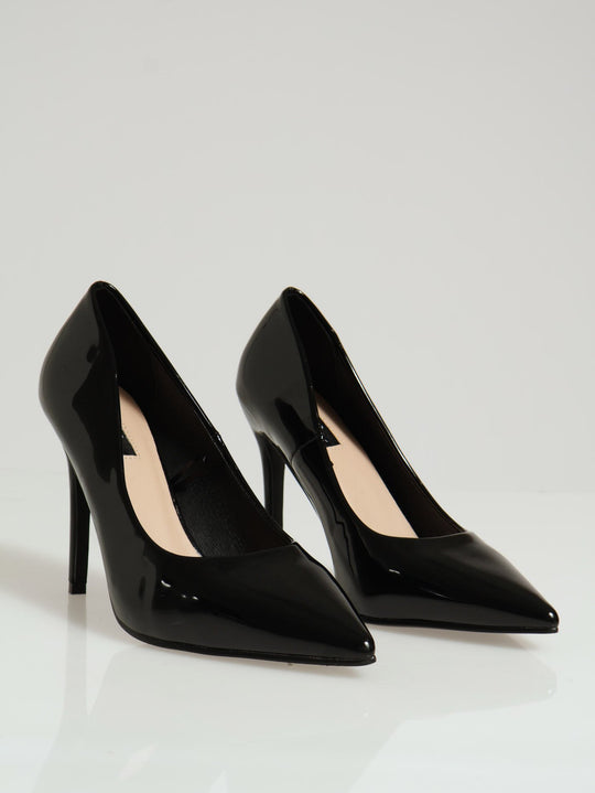Ladies Patent Pointy Heel - Black – Edgars