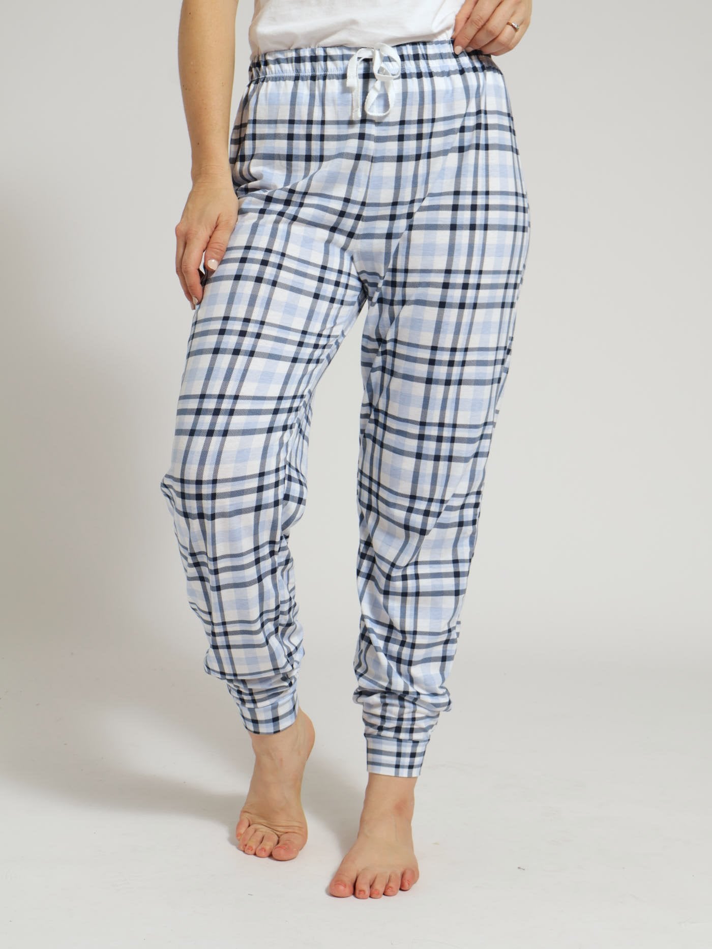 Single Knit Check Jogger - Blue – Edgars