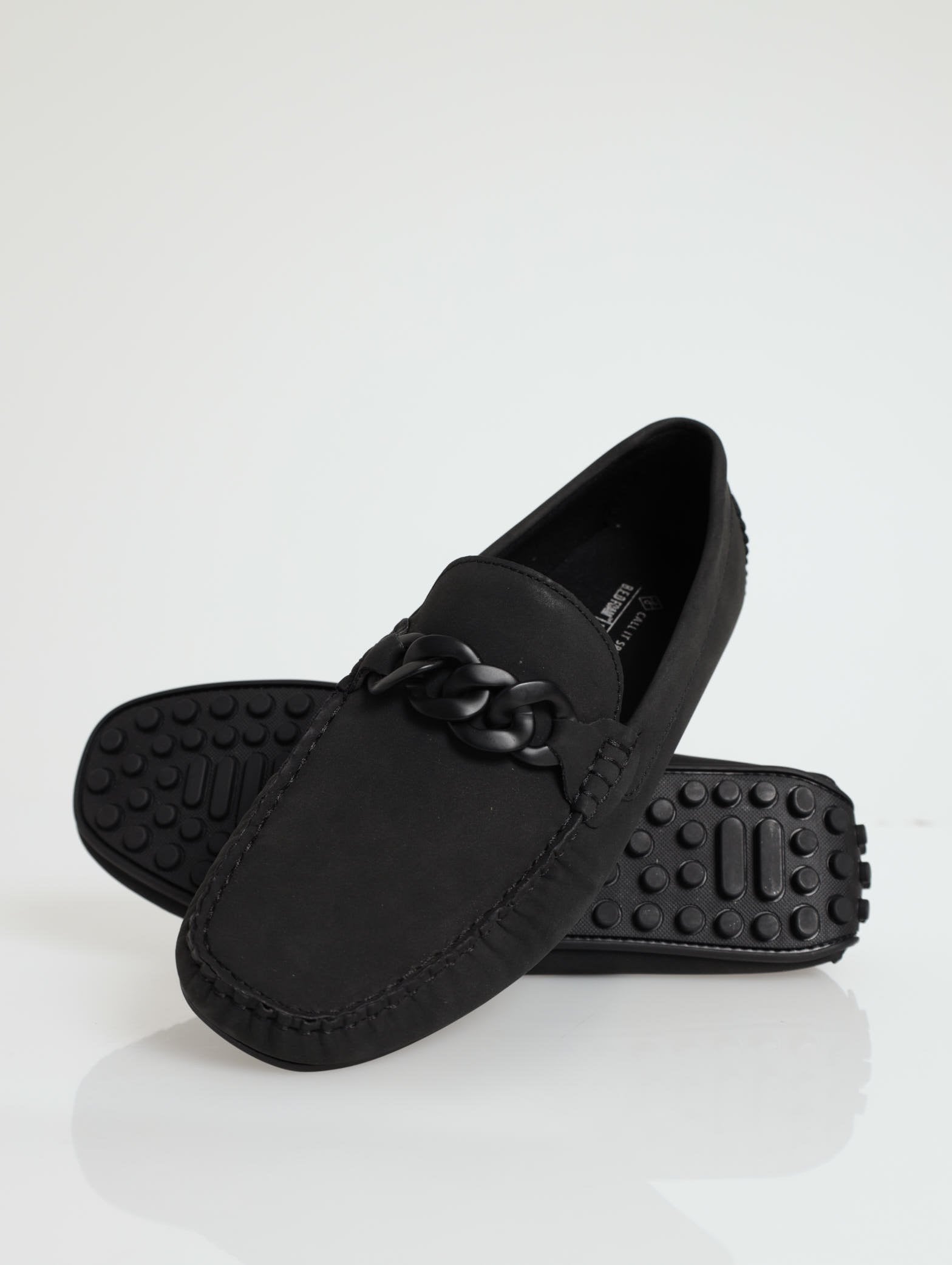 Mens Greenwood Mono Metal Trim Loafer - Black – Edgars