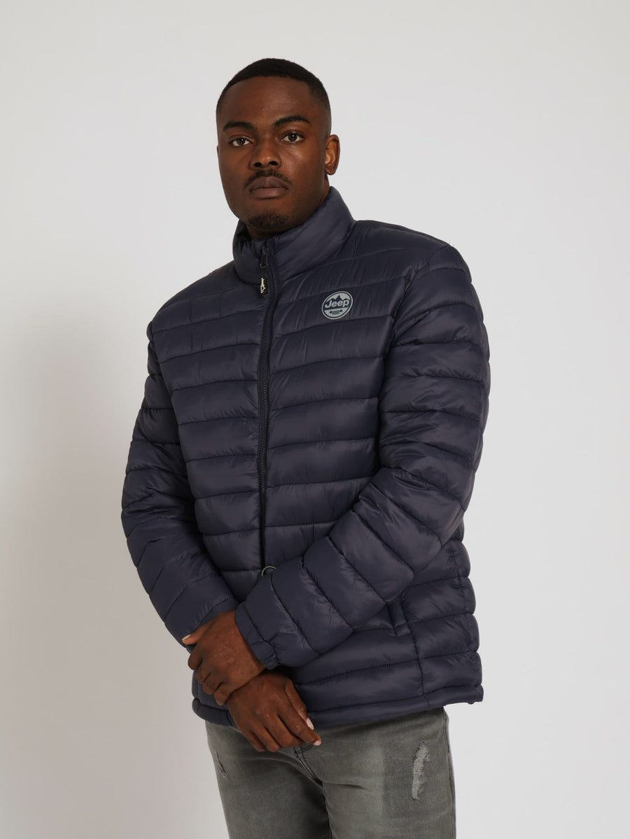 Mens Long Sleeve Puffer Jacket - Navy – Edgars