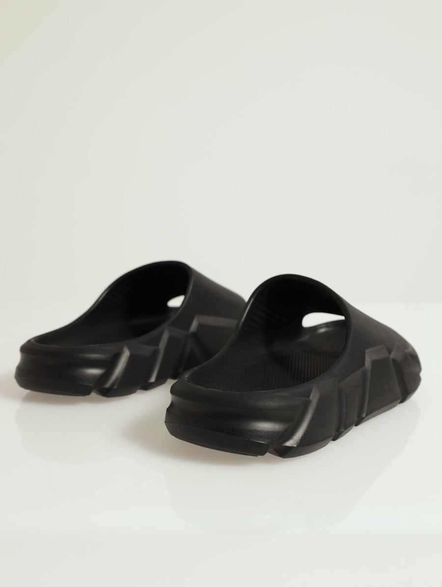 3D Chunky Fully Moulded Slide - Black – Edgars