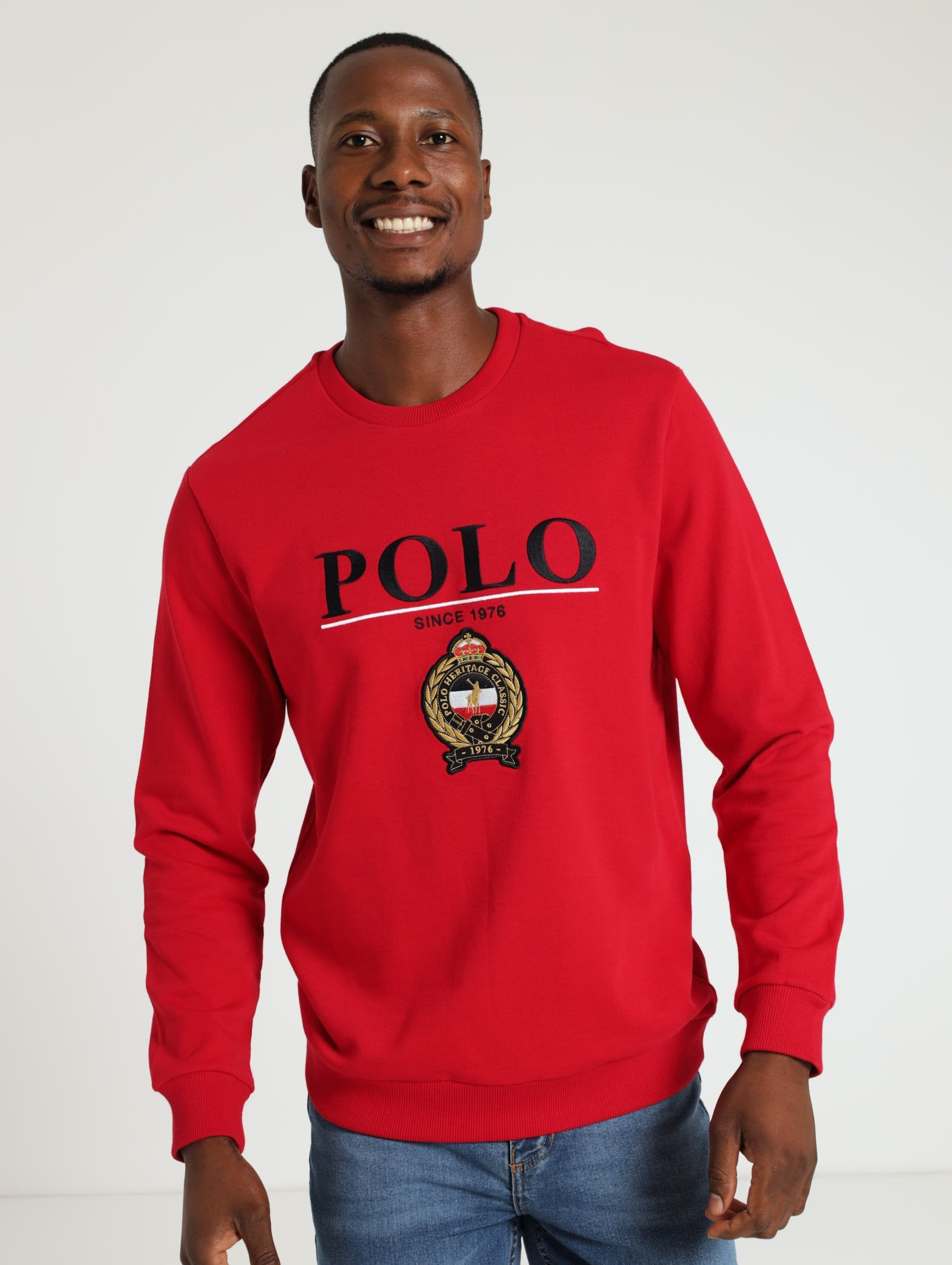 Crest Logo Sweater - Red – Edgars