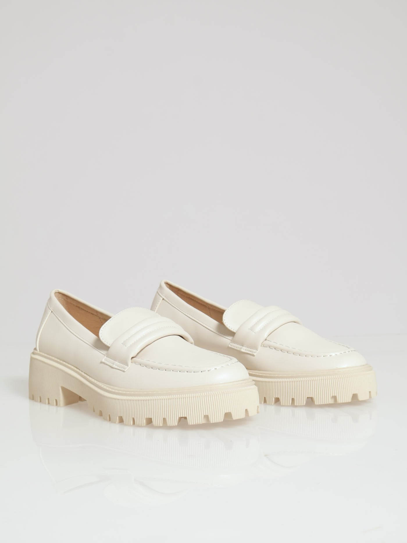 Ladies Chunky Loafer - Off White – Edgars