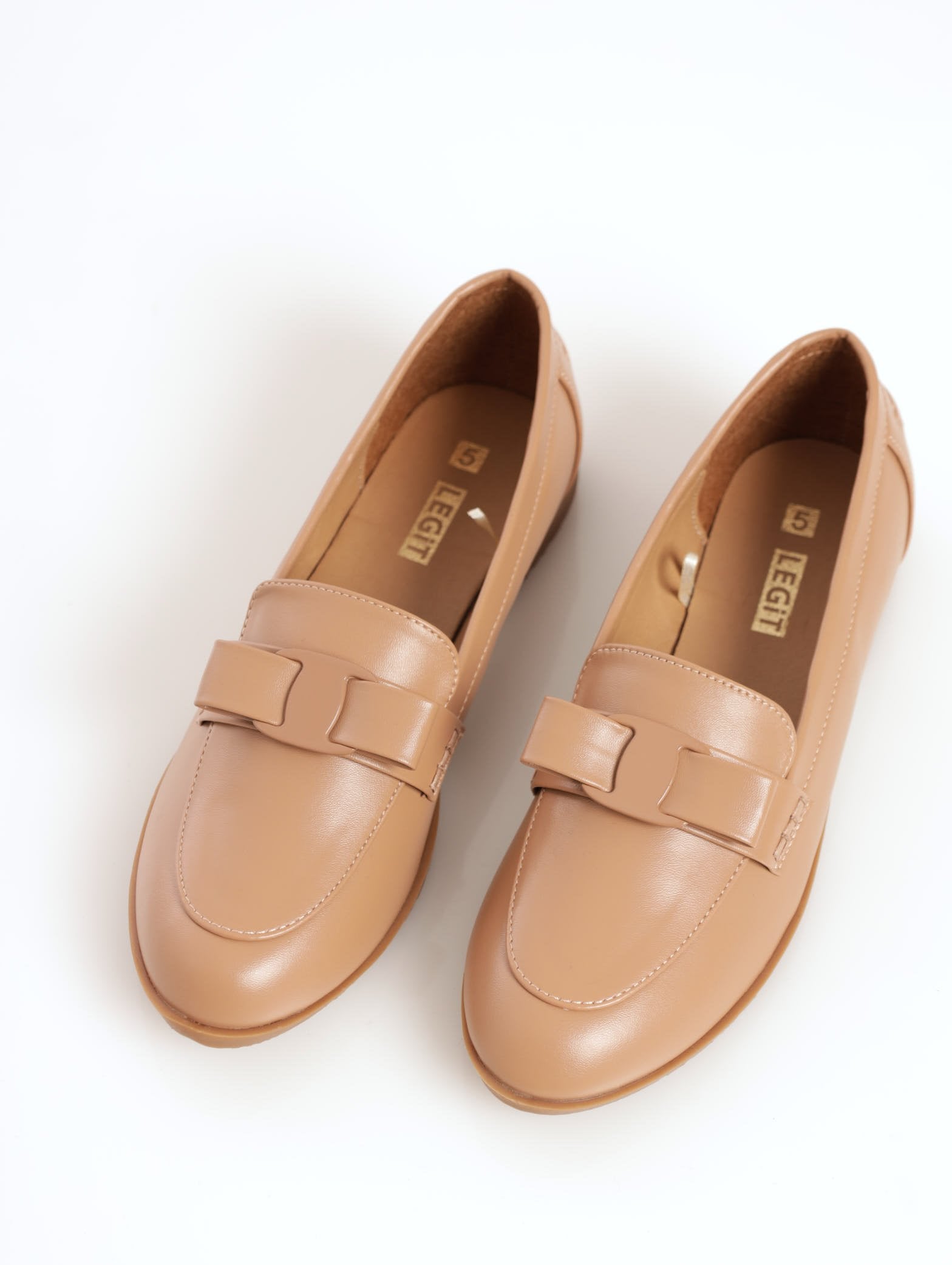 Ladies Bow Strap Loafer Shoe - Chocolate – Edgars
