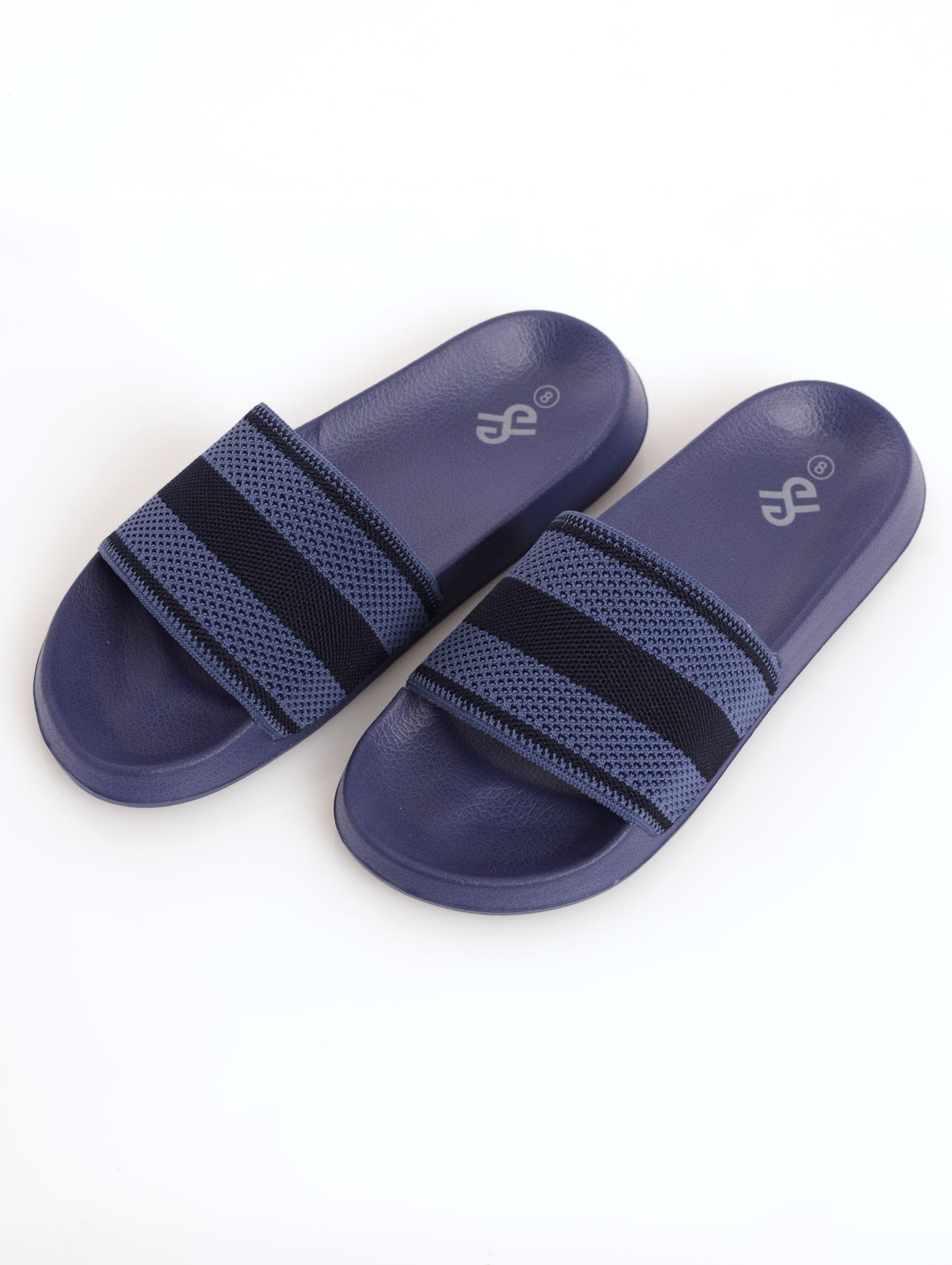 Men's Knit Upper Pool Slide Sandal - Navy – Edgars