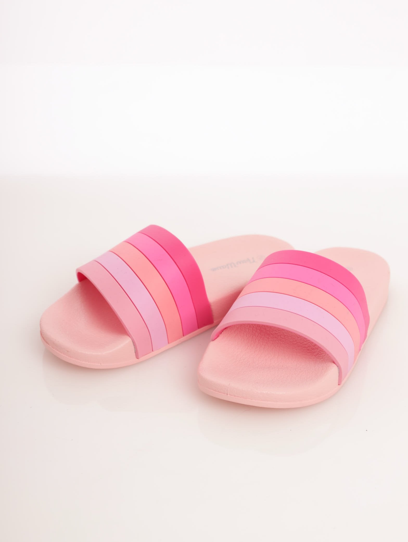 Girls Striped Slide Sandal - Pink – Edgars