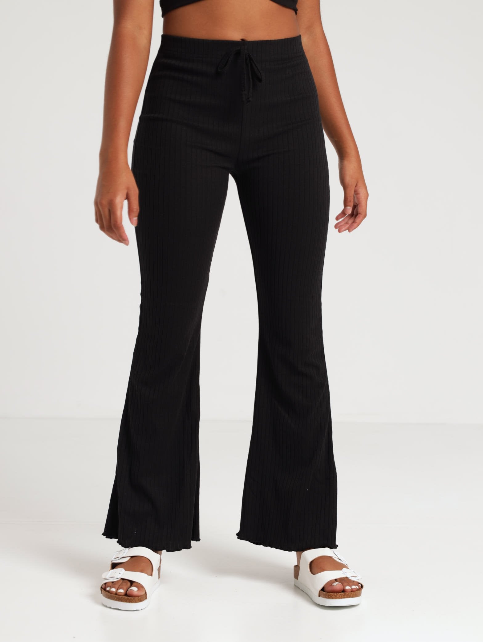 Girls Flare Rib Pant - Black – Edgars