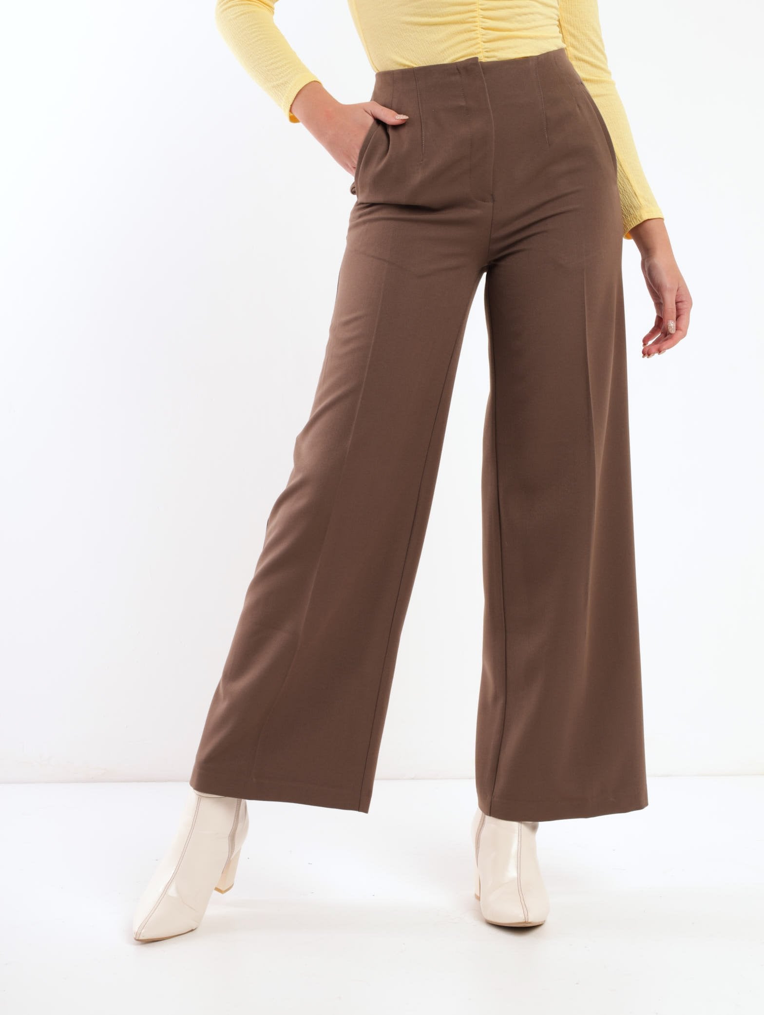 Ladies Ladies PV Hi-Rise Wideleg Pant - Dark Brown – Edgars