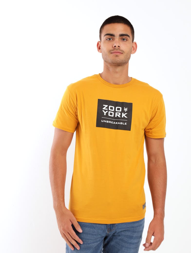 Men's Square Block Tee - Yellow – Edgars