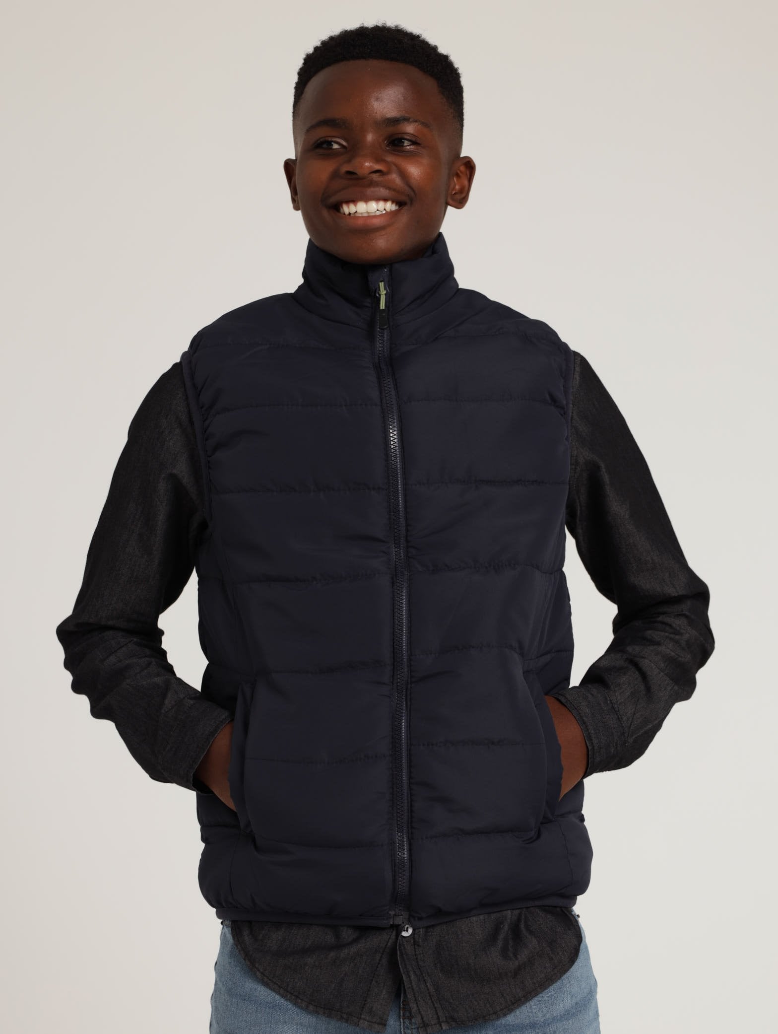 Sleeveless Puffer Jacket - Dark Blue – Edgars