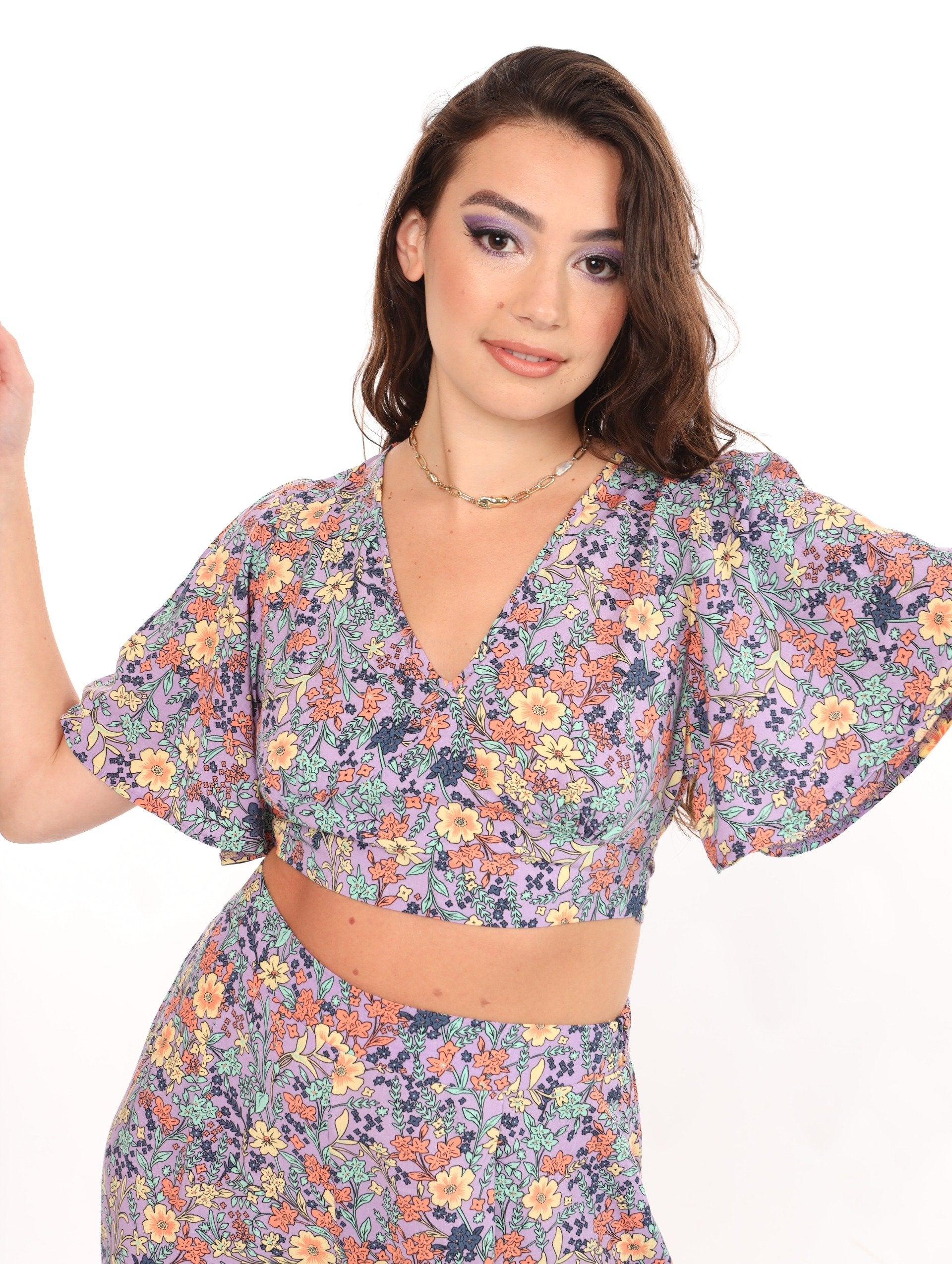 Ladies Ditsy Floral Blouse With Open Back – Edgars