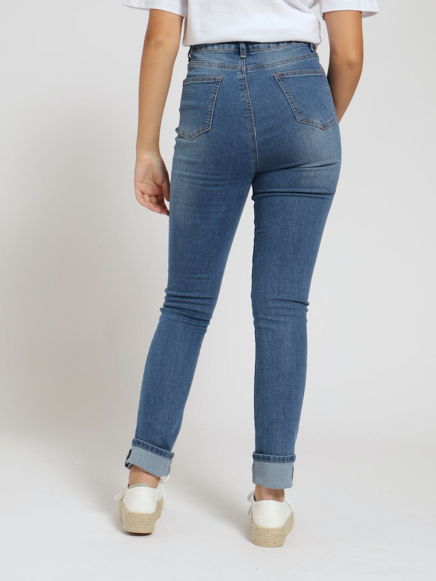 Girls High Rise Skinny Denim Jean - Blue – Edgars